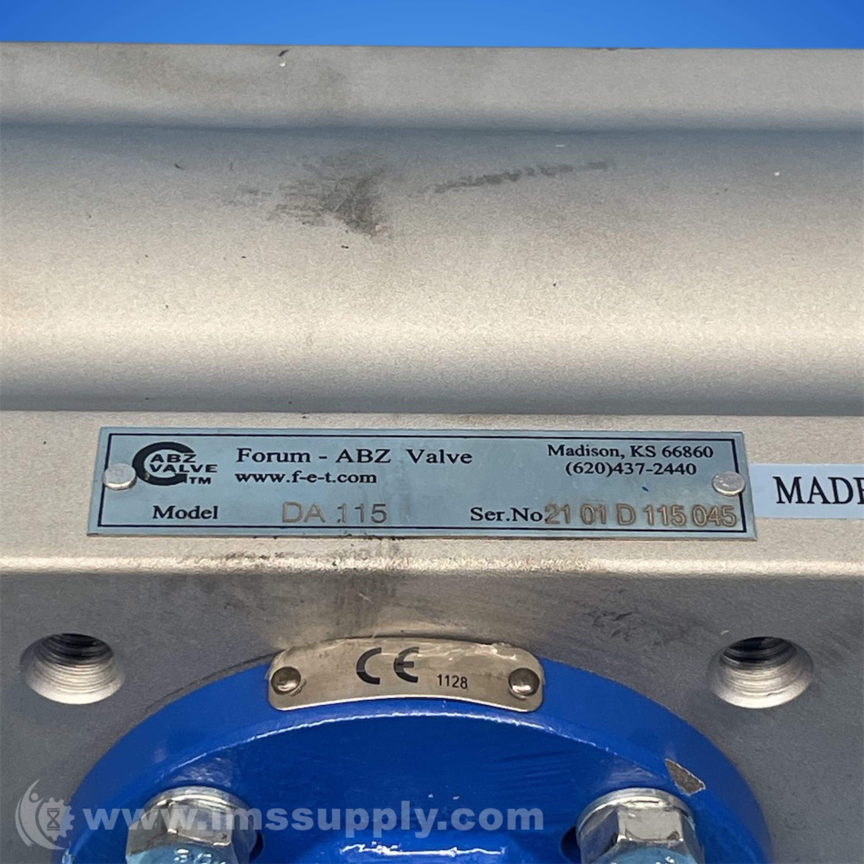 ABZ Valve DA 115 Double Acting Air Actuator - IMS Supply