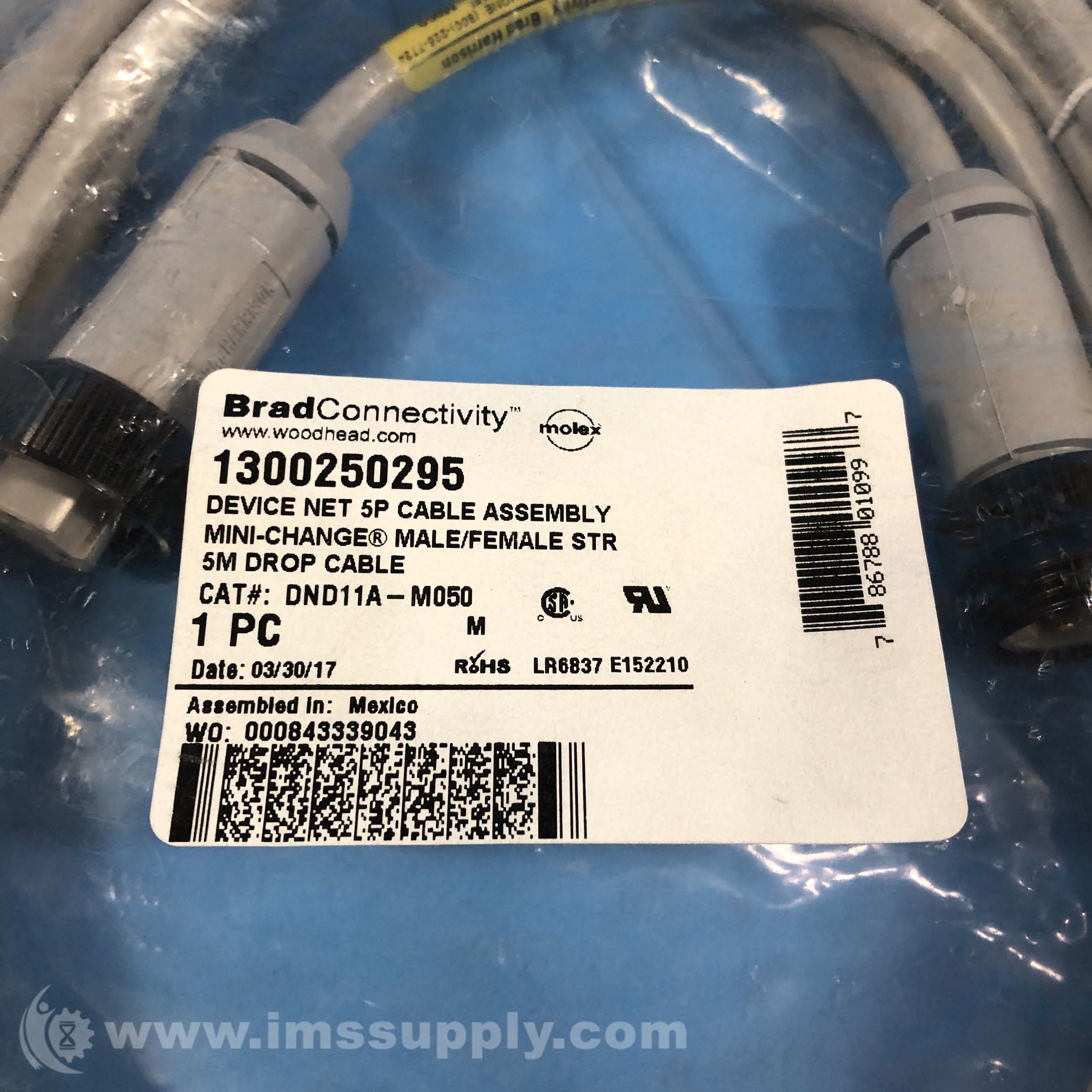 Molex DND11A-M050 Mini-Change Cable Assembly 5M - IMS Supply