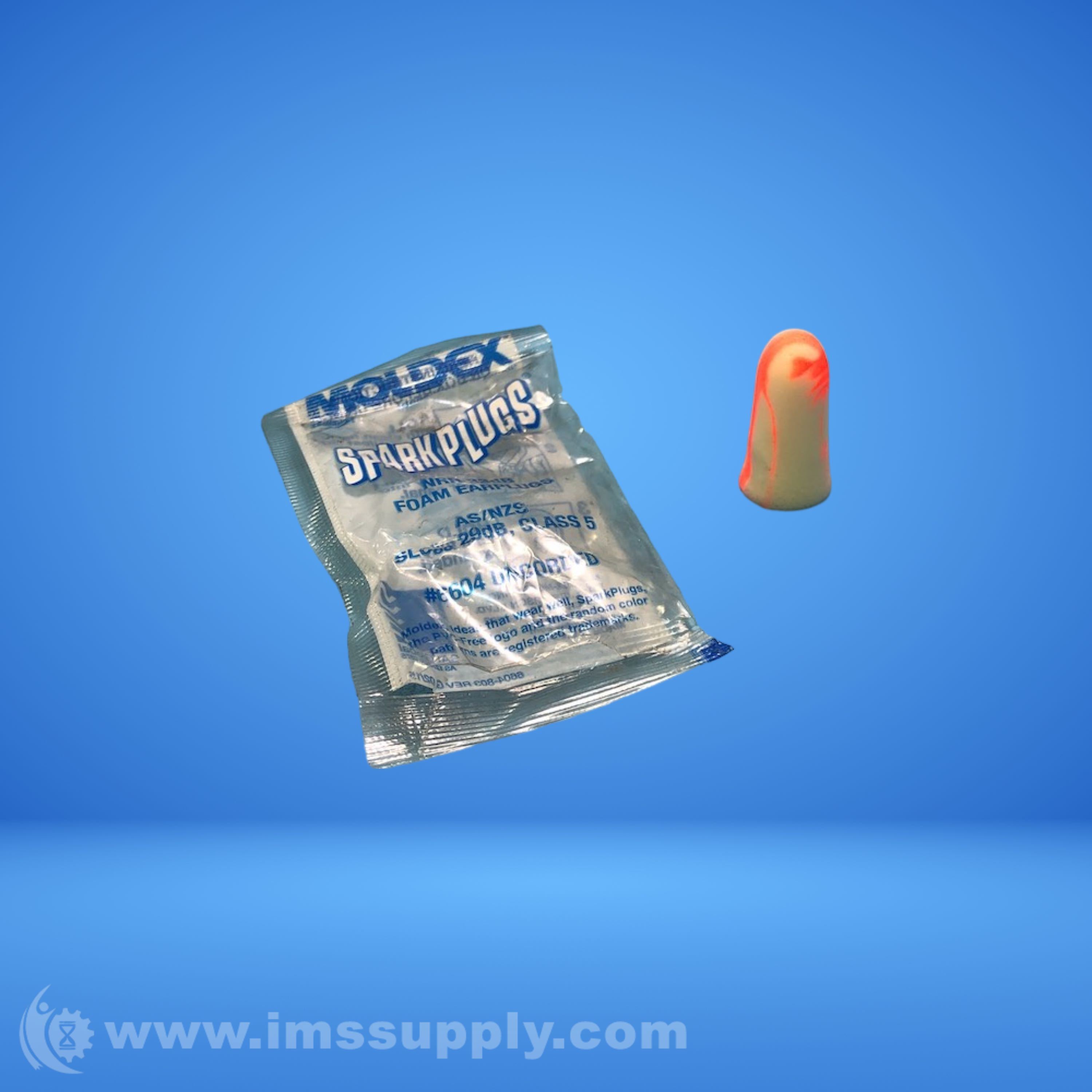Moldex 6604 Pack of 2 NRR 33dB SparkPlugs Uncorded Earplugs - IMS Supply