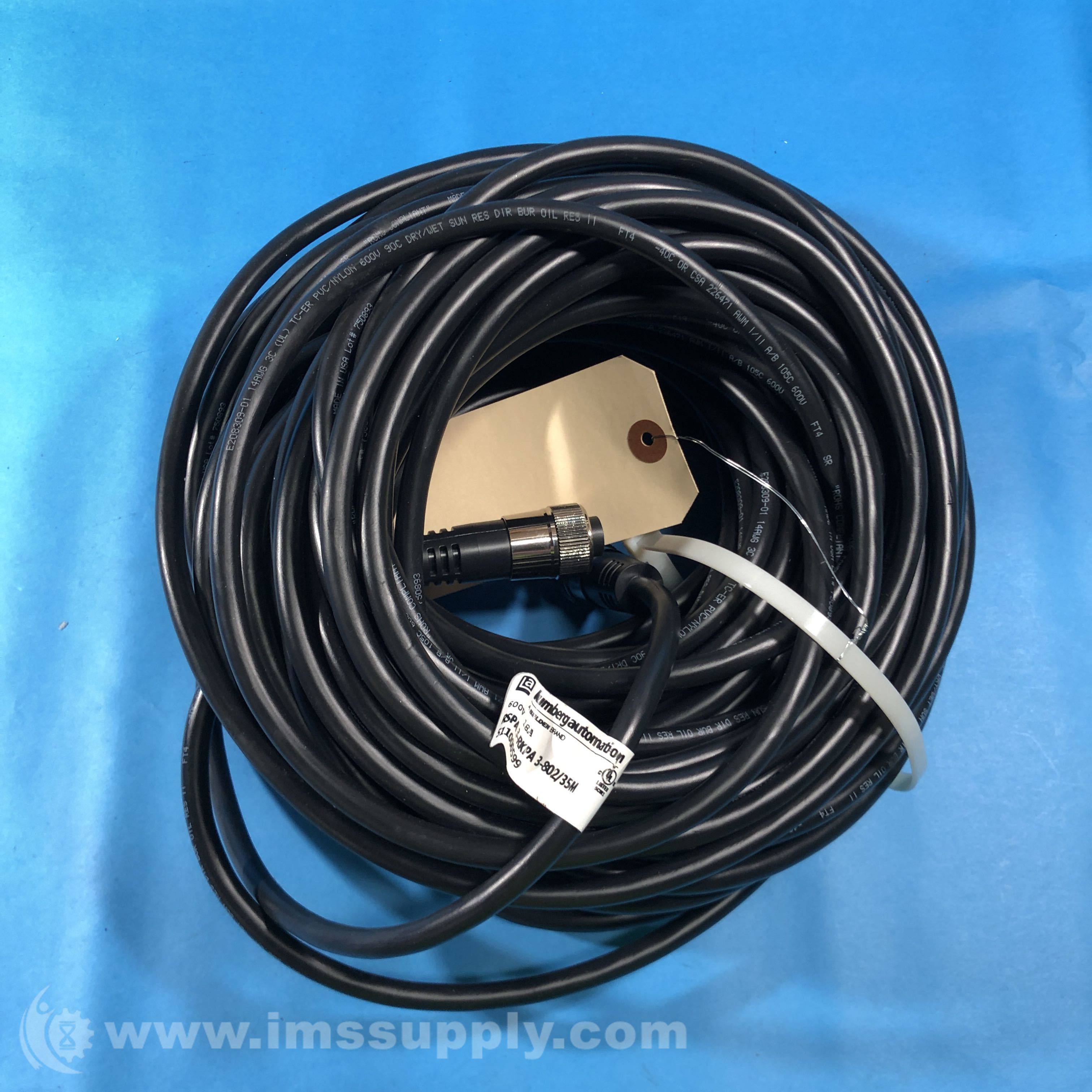 Lumberg RSPA 3-RKPA 3-802/35M Sensor Cable / Actuator Cable - IMS Supply