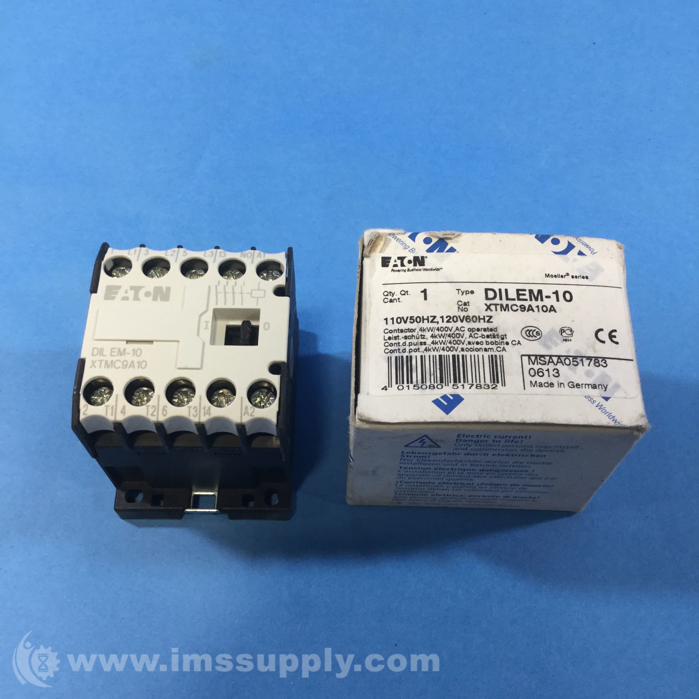 Eaton DILEM-10 240VAC Contactor, 9A, Panel, 690 VAC, 3PST, 3Pole - IMS ...