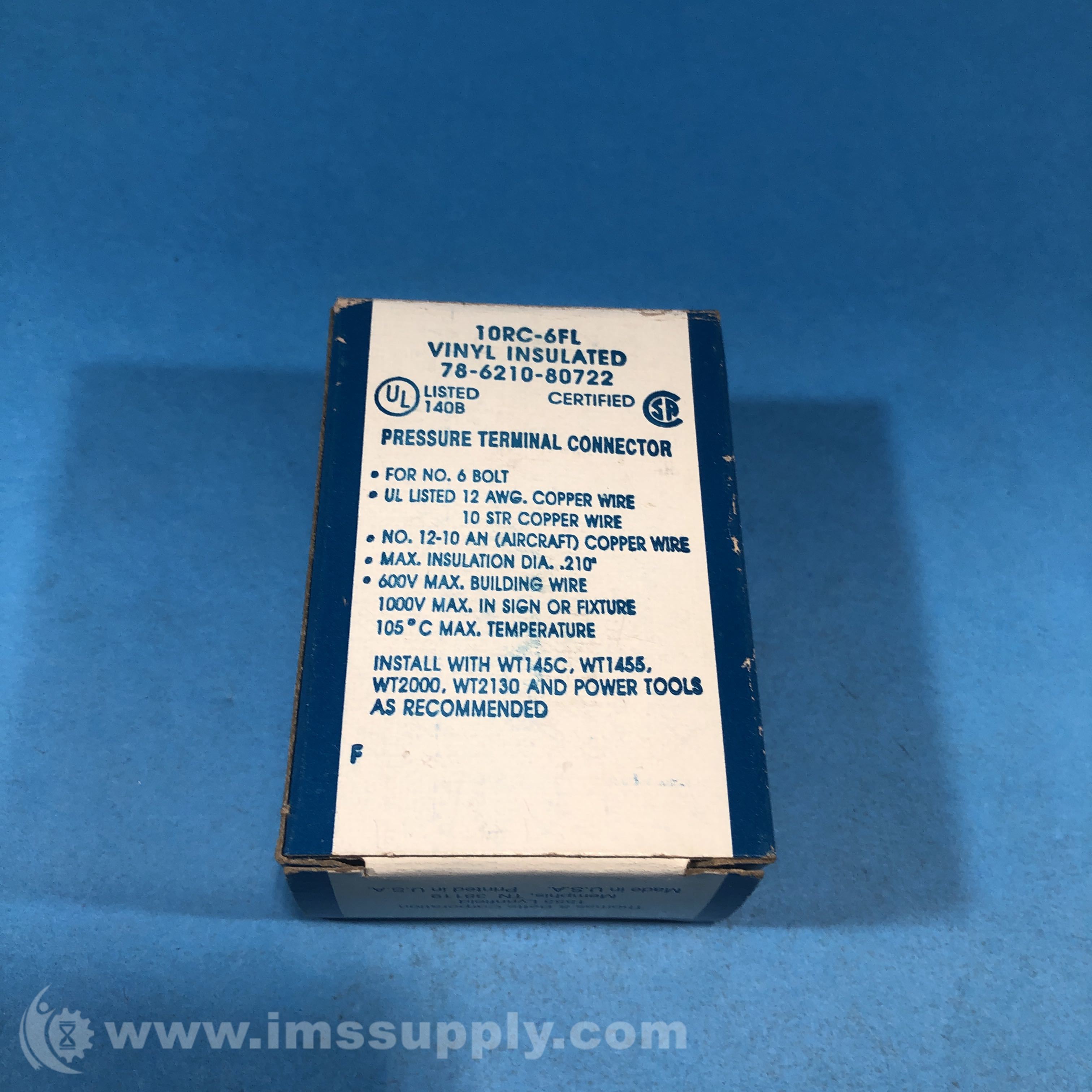 Thomas & Betts 10RC6FL Box of 50 Fork Terminals - IMS Supply