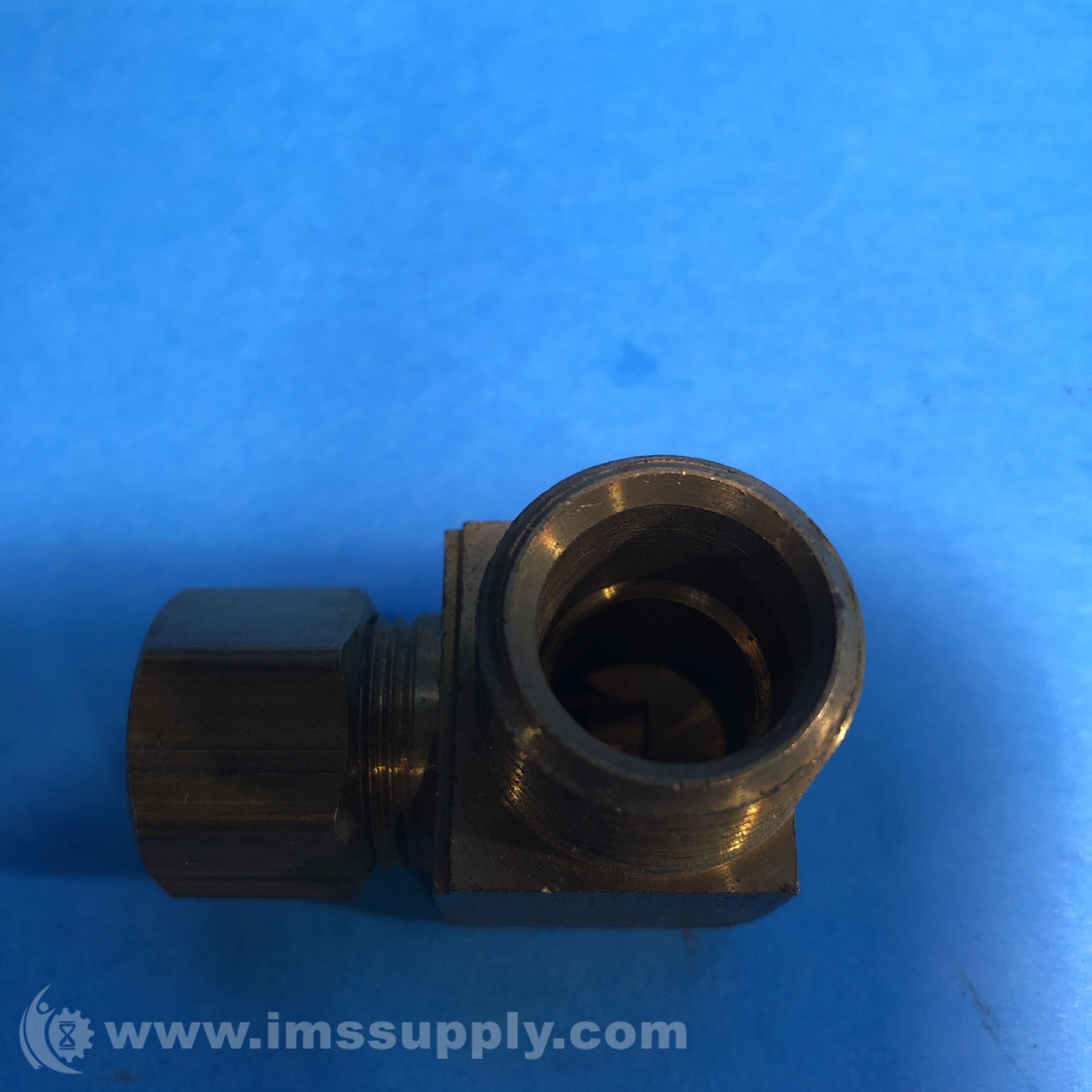 Brass 90 Degree Elbow Fitting, Hex Female x Threaded Male - IMS Supply