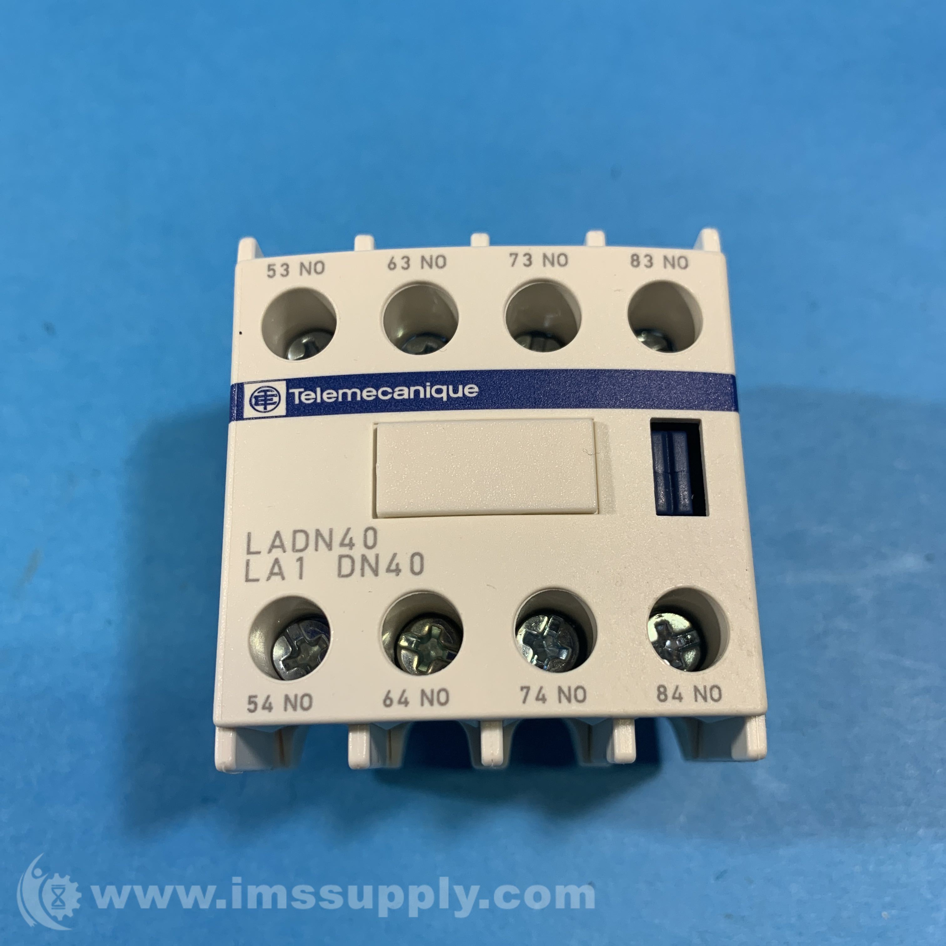 Schneider Electric LADN40 Auxiliary Contact Block, 4NO, 10A - IMS Supply