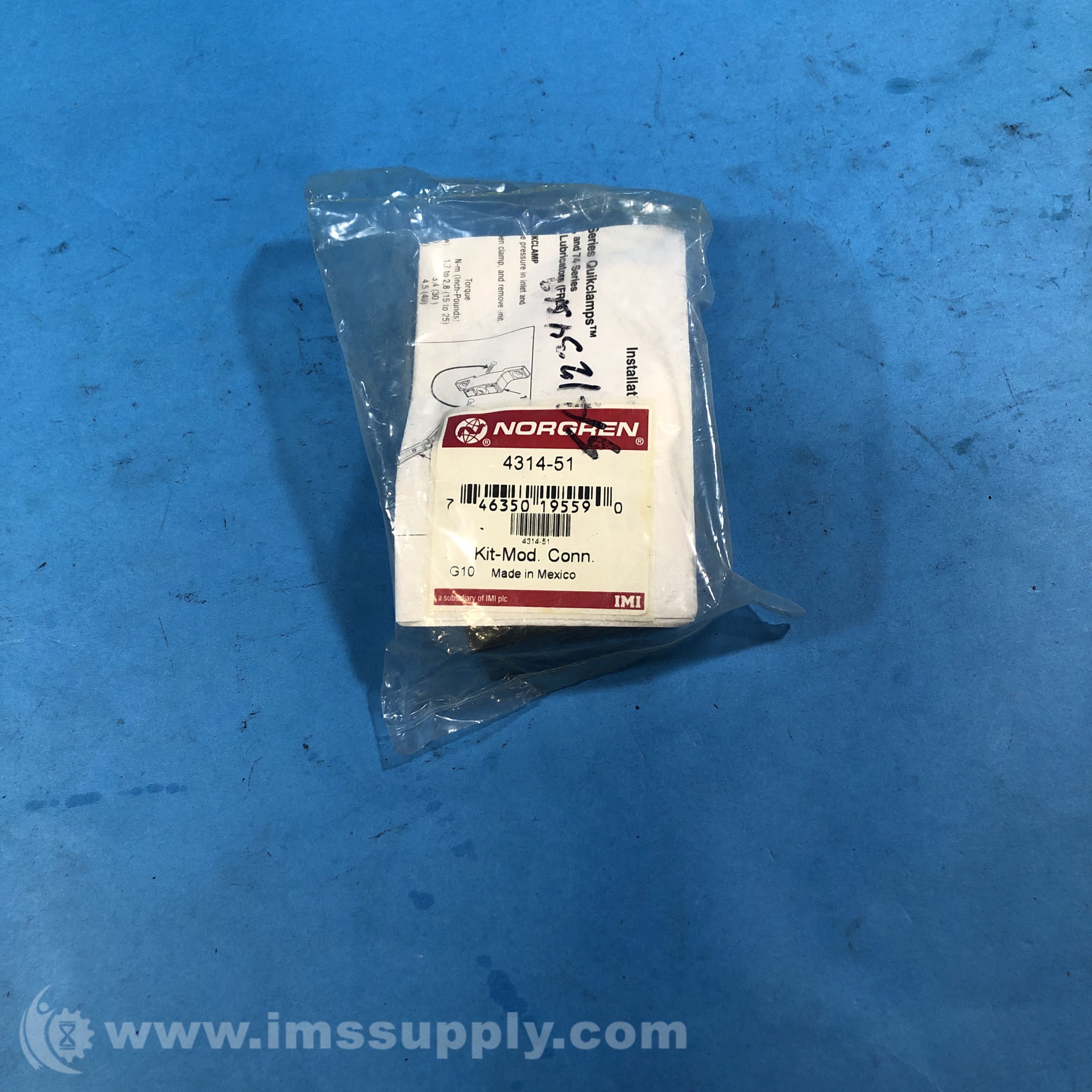 Norgren 4314-51 Excelon Clamp, Metal - IMS Supply