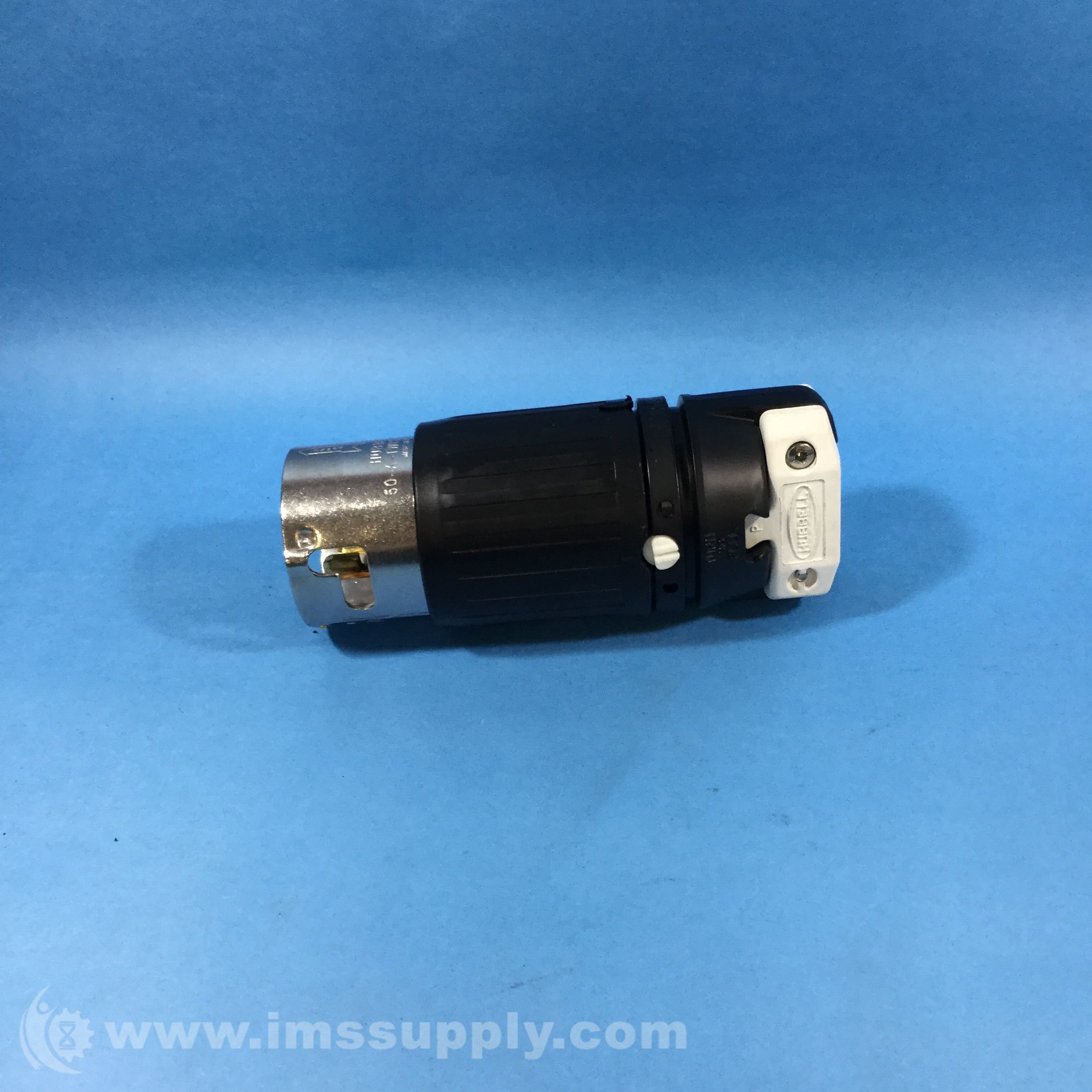 Hubbell CS-8165 50AMP 3 Pole 4 Wire 480VAC Black/White Plug - IMS Supply