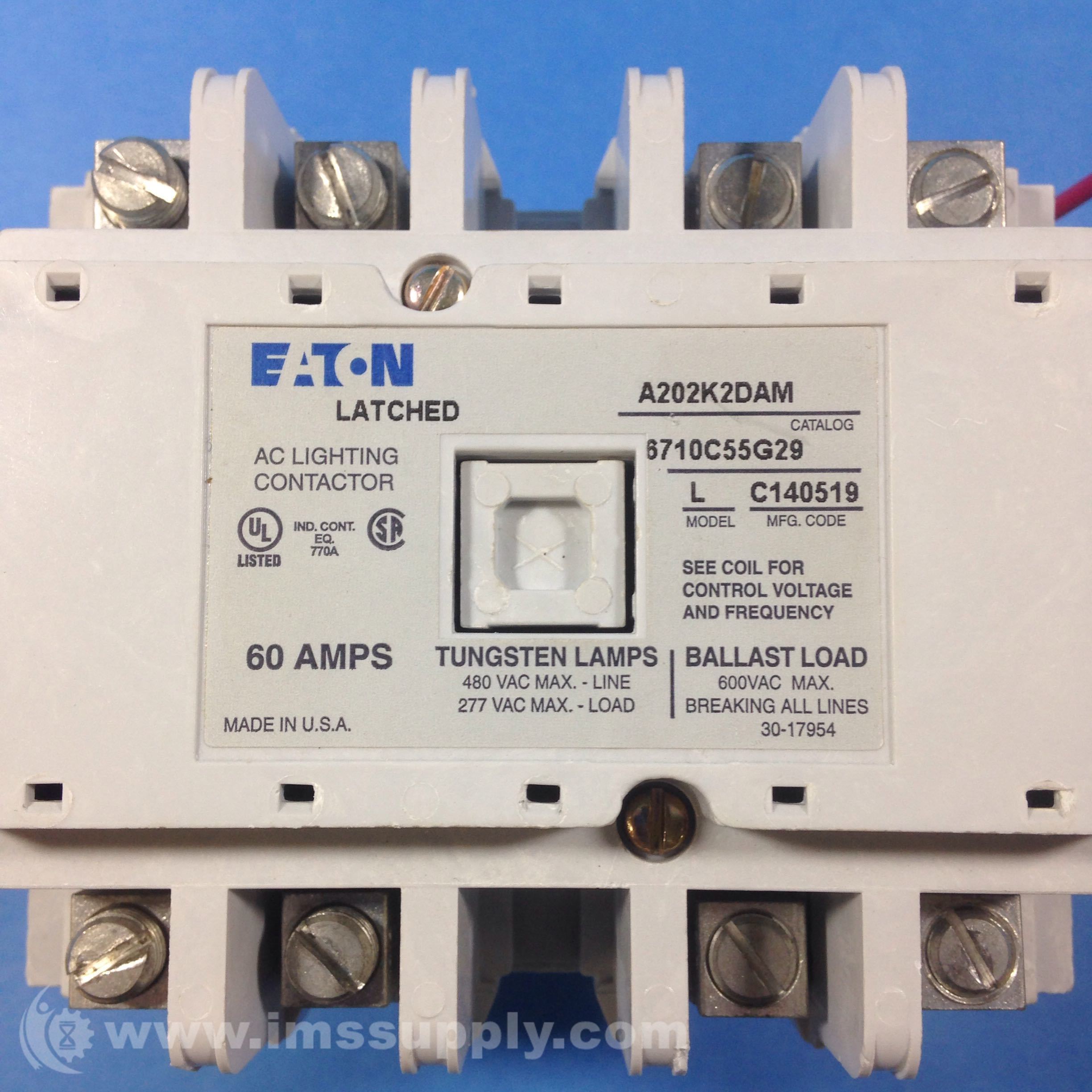 Eaton A202K2DAM 60 Amp 600 VAC Contractor - IMS Supply