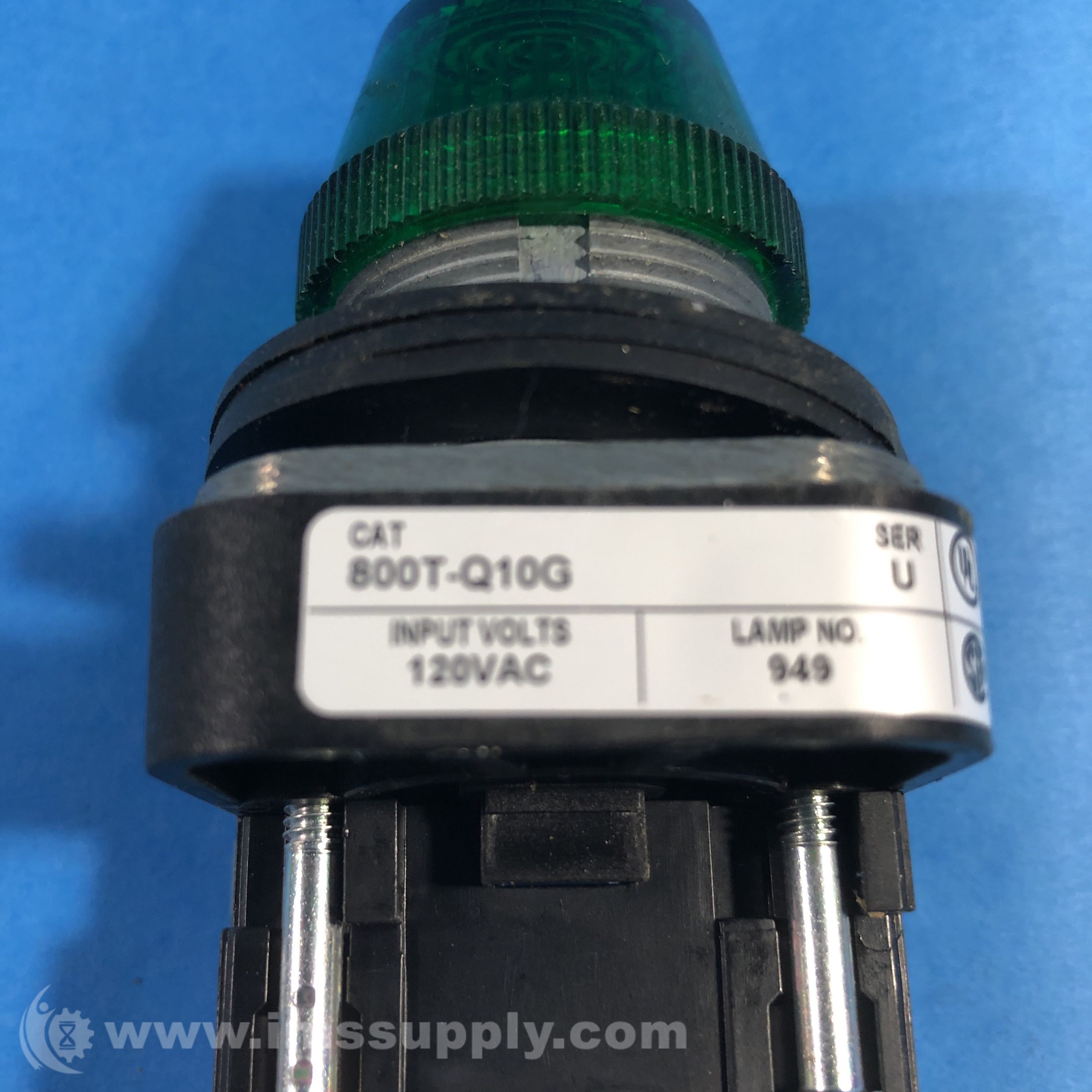 Allen Bradley 800T-Q10G 800T PB, 30mm Pilot Light,120V AC/DC - IMS Supply