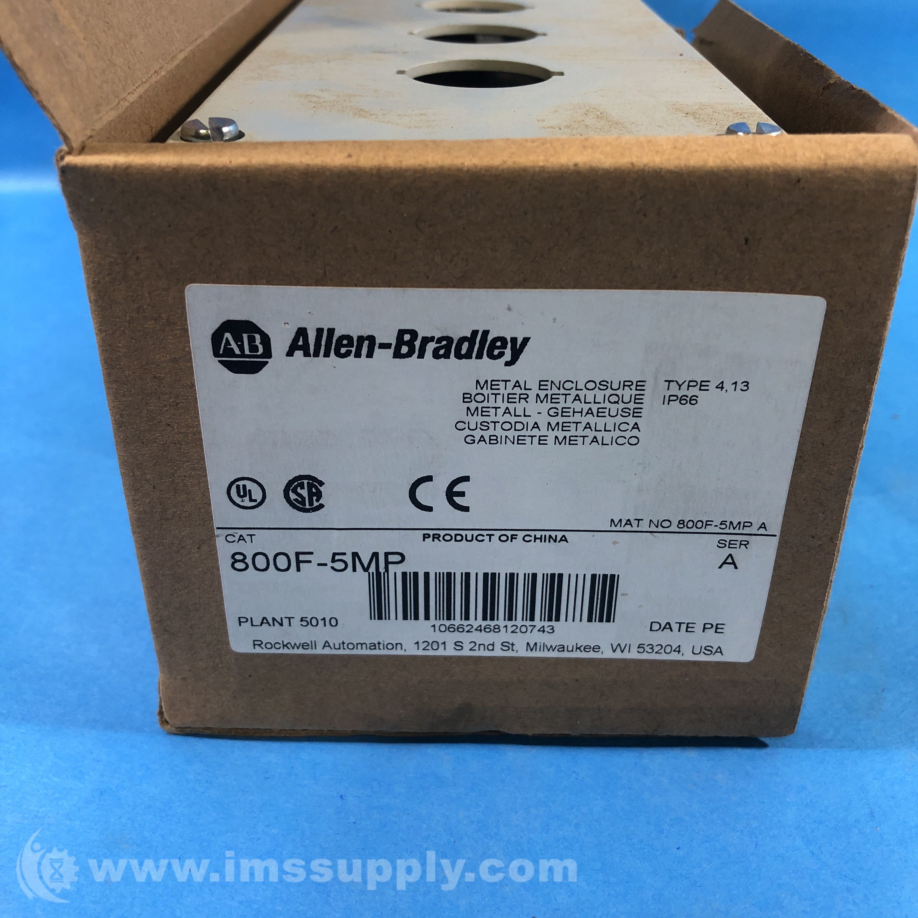Allen Bradley 800F-5MP Series A Metal Enclosure - IMS Supply