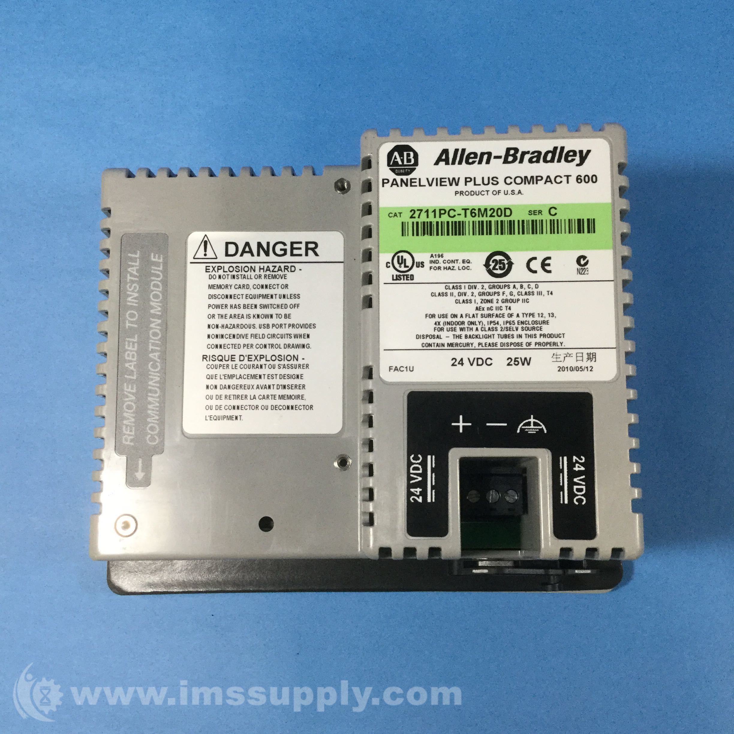 Allen Bradley 2711PC-T6M20D PanelView Plus Compact 600 - IMS Supply