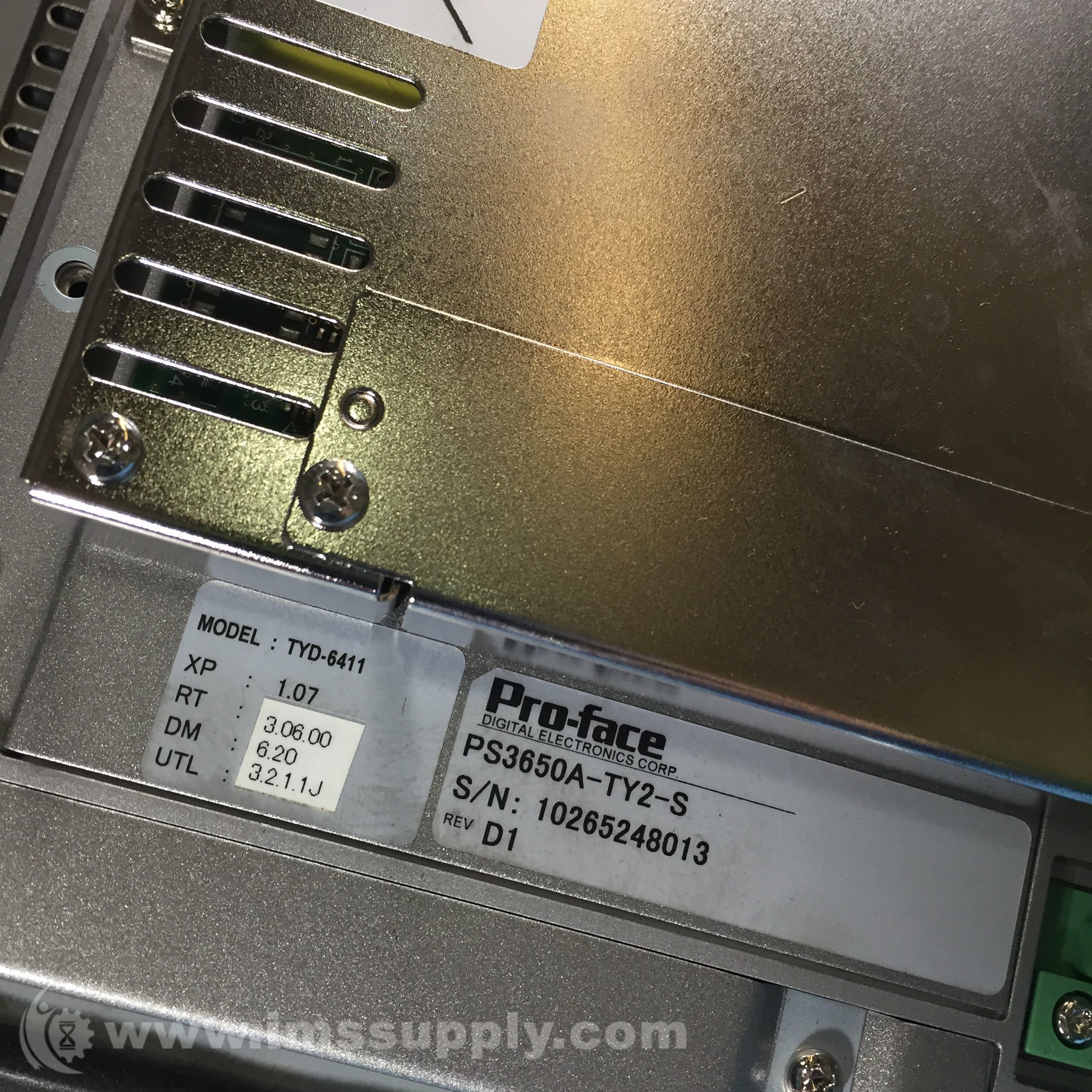 Pro-Face PS3650A-TY2-S HMI Touch Panel, Direct Circuit - IMS Supply