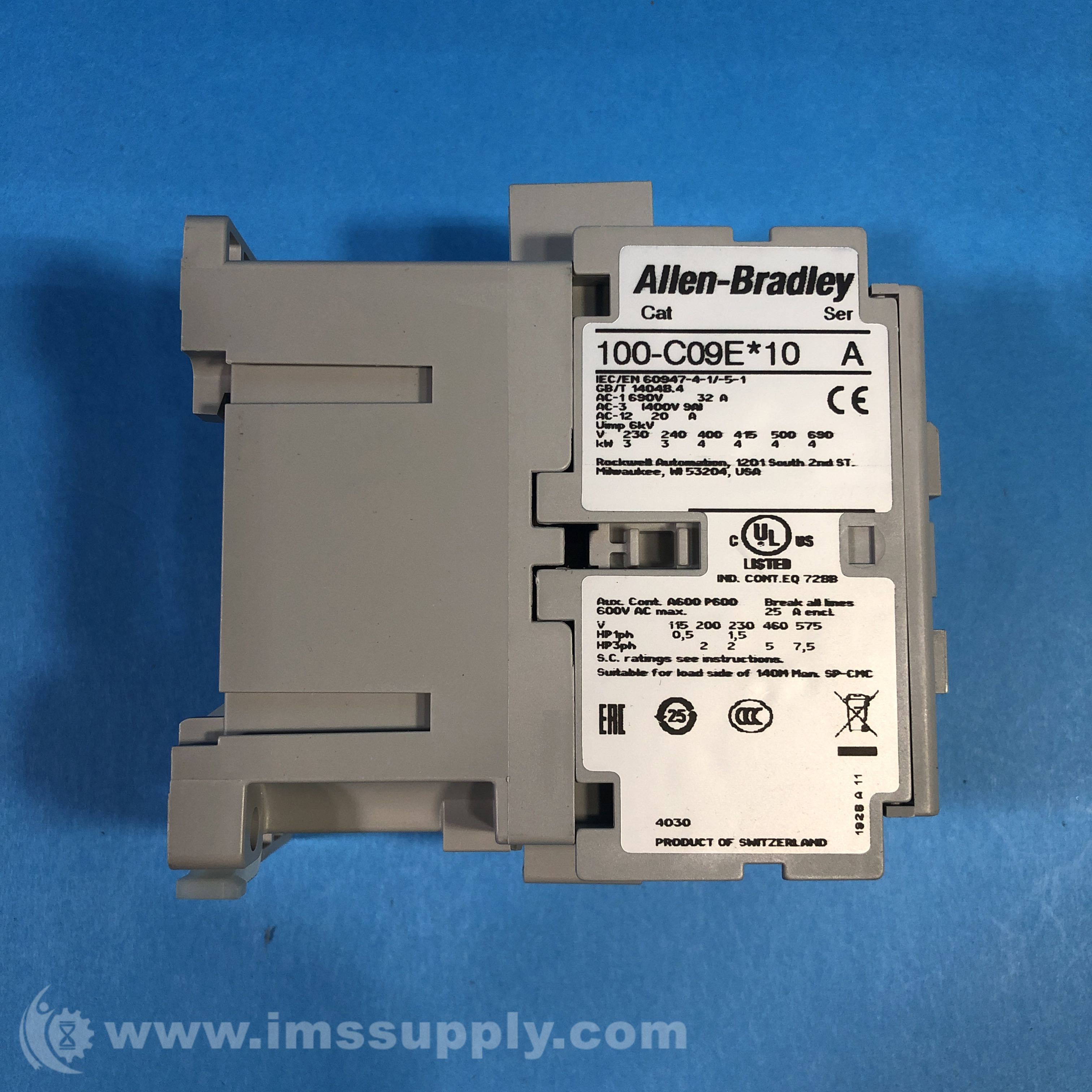 Allen Bradley 100-C09EJ10 Series A Contactor - IMS Supply