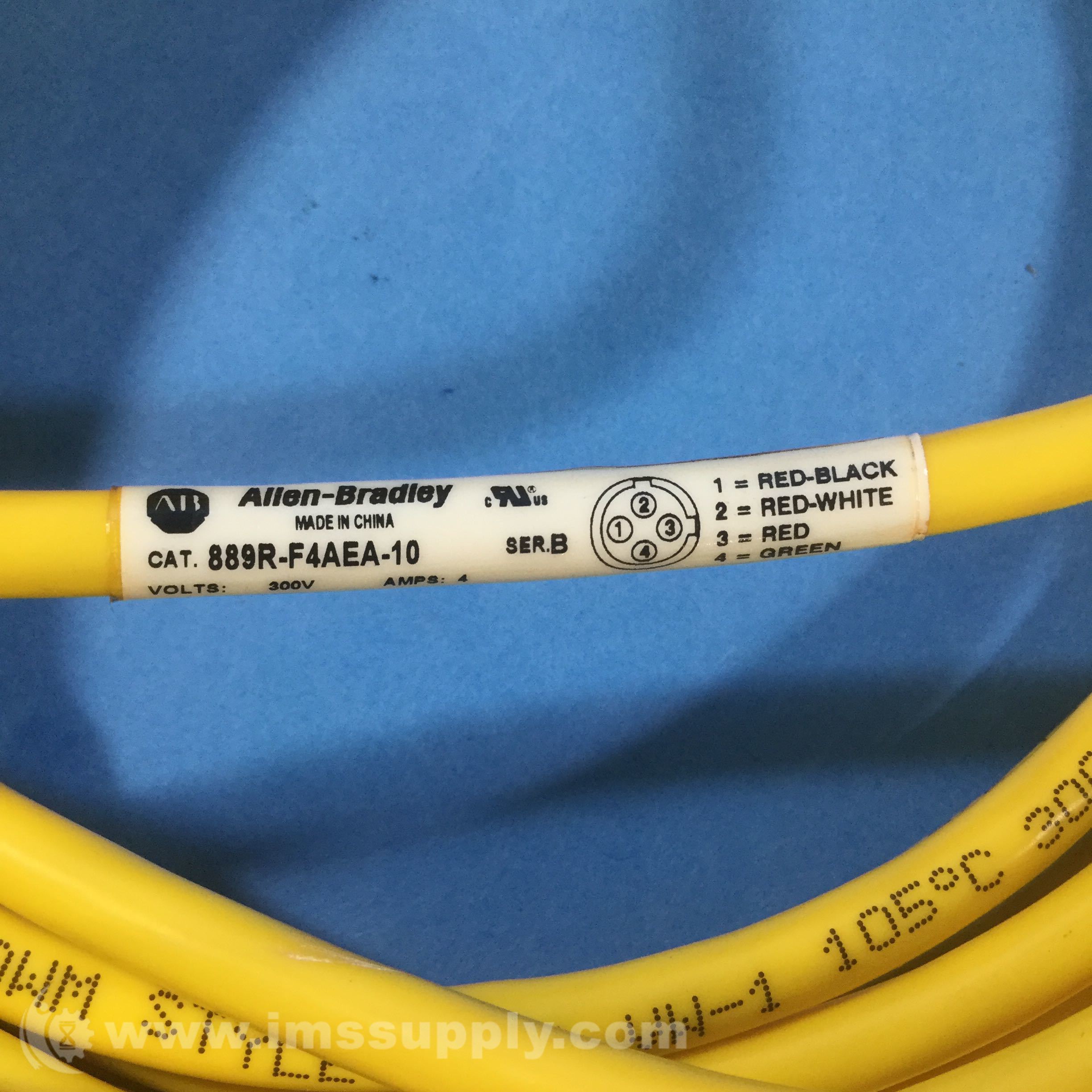 Allen Bradley 889R-F4AEA-10 Cordset, AC Micro, 4 Pin, Straight - IMS Supply