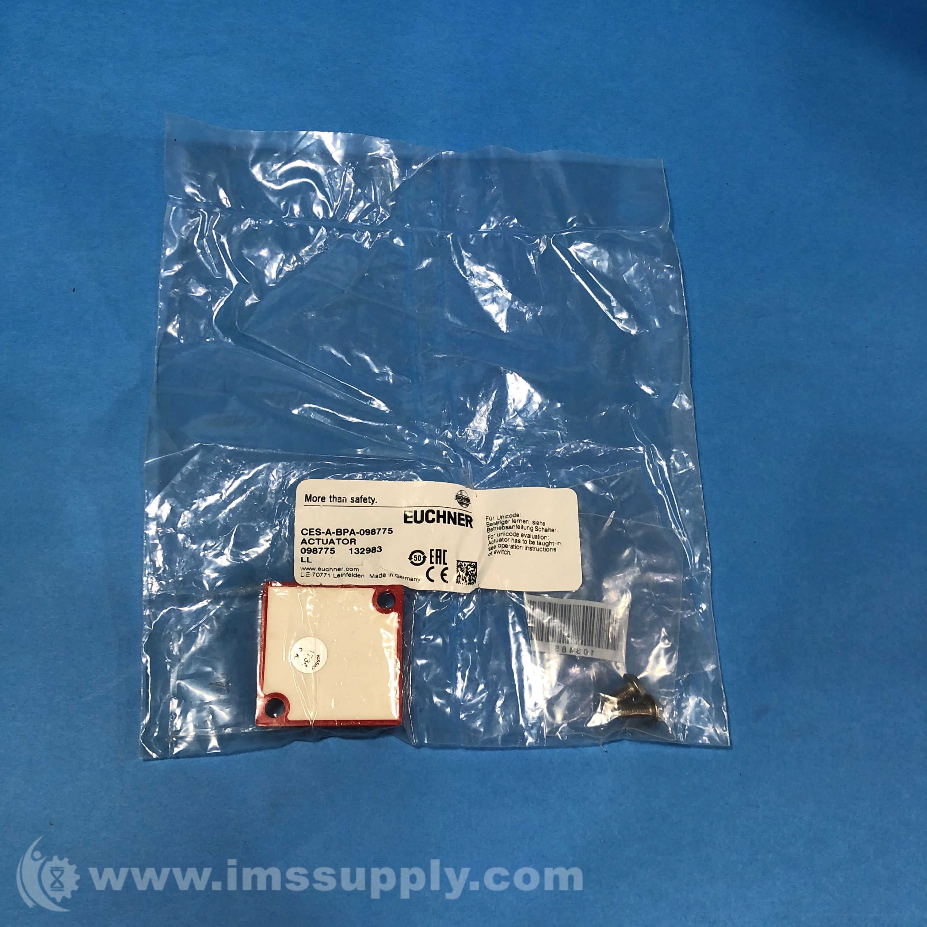 Euchner CES-A-BPA-098775 Actuator CES, Cube-Shaped Design - IMS Supply