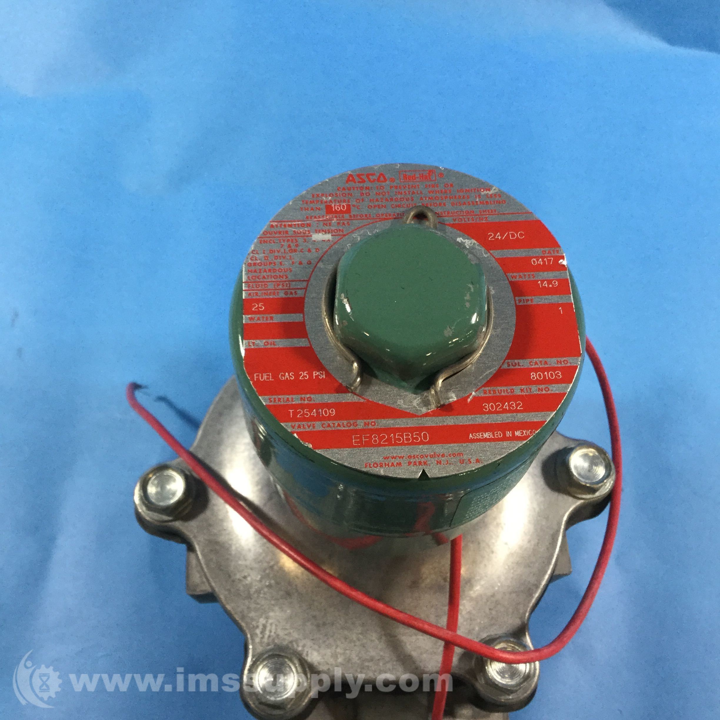 Asco EF8215B50 2-Way Solenoid Valve - IMS Supply