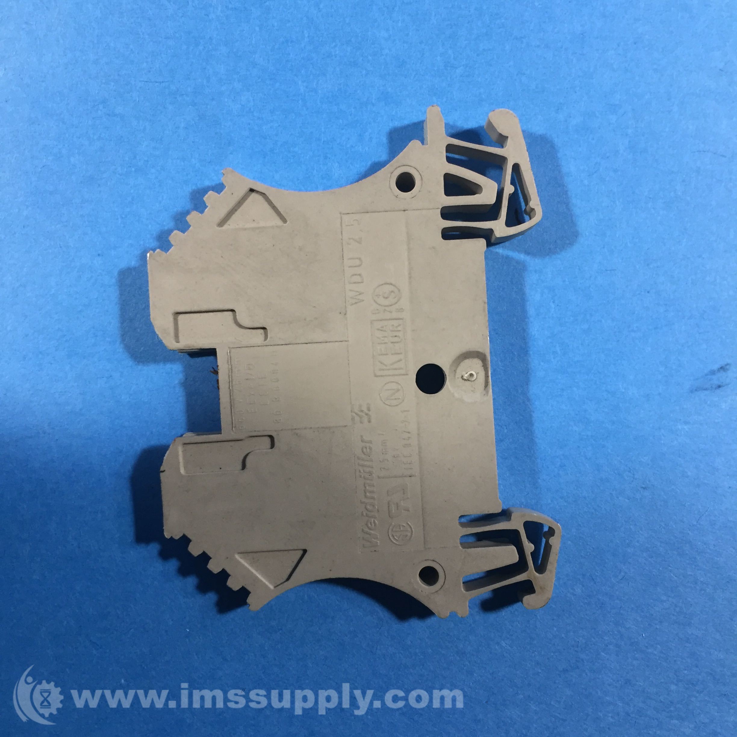 Weidmuller WDU 2.5 Terminal Block, DIN Rail Mount - IMS Supply