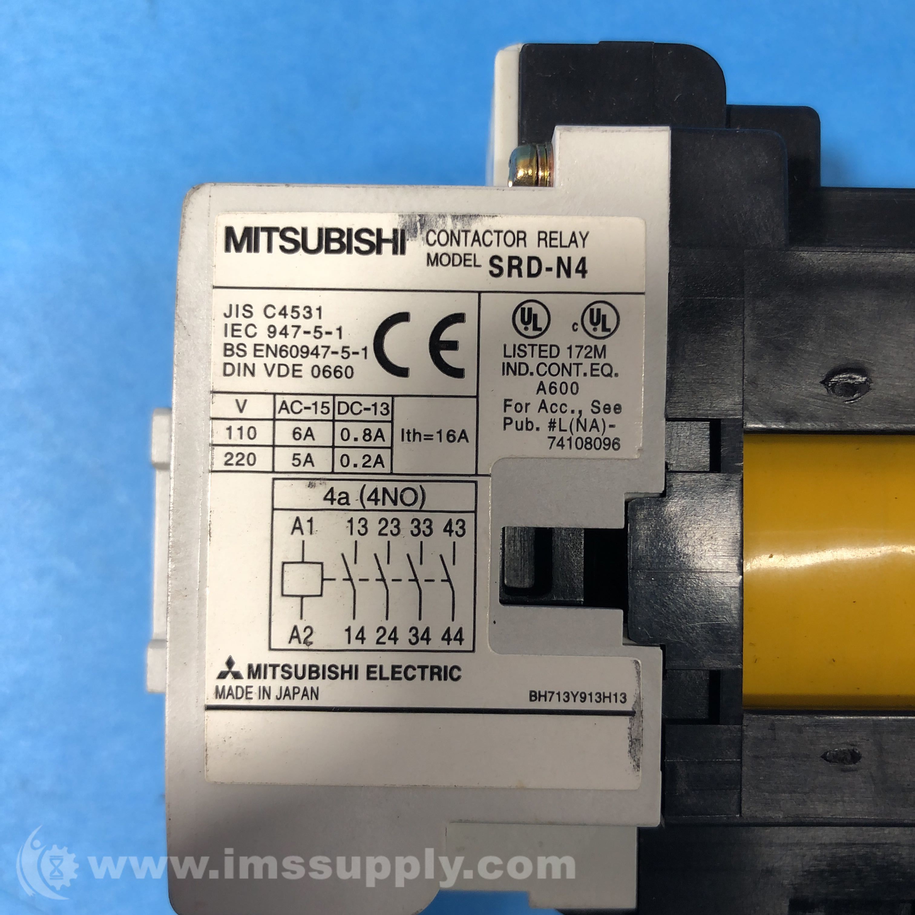 Mitsubishi Electric SRD-N4-4A Contactor Relay - IMS Supply