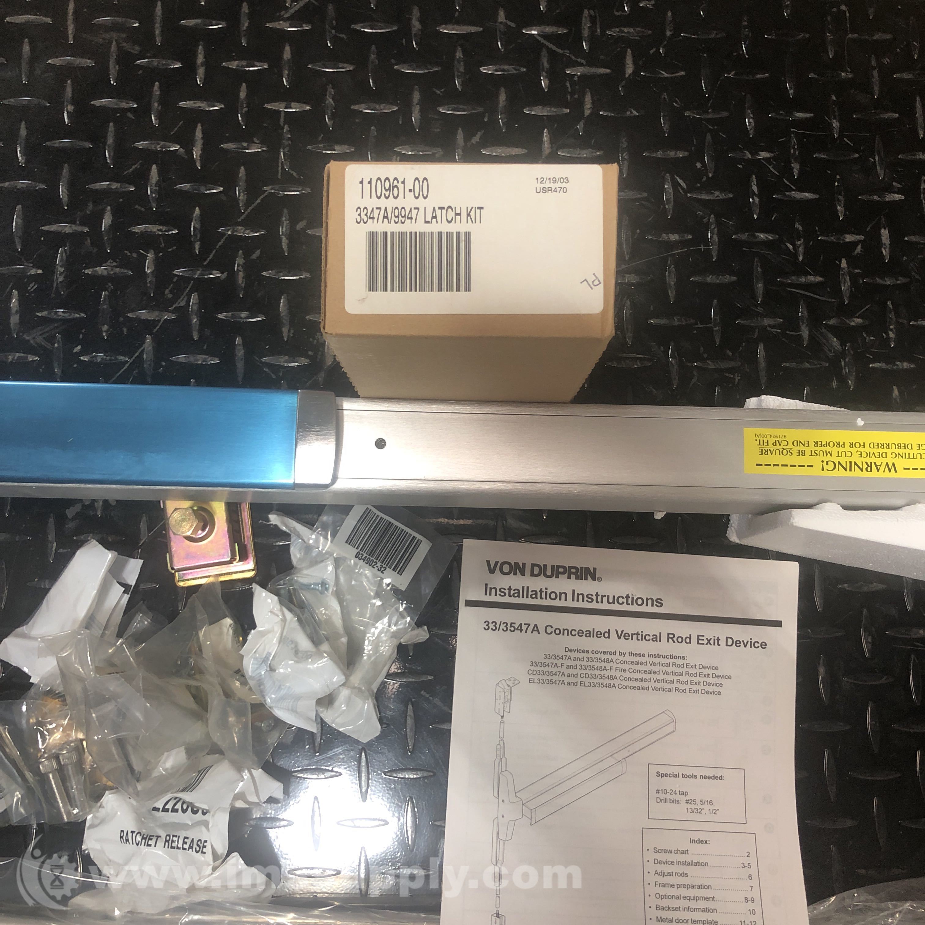 Von Duprin 3547A-EO US26D 3 FT LHR 2-1/4" D Exit Device - IMS Supply