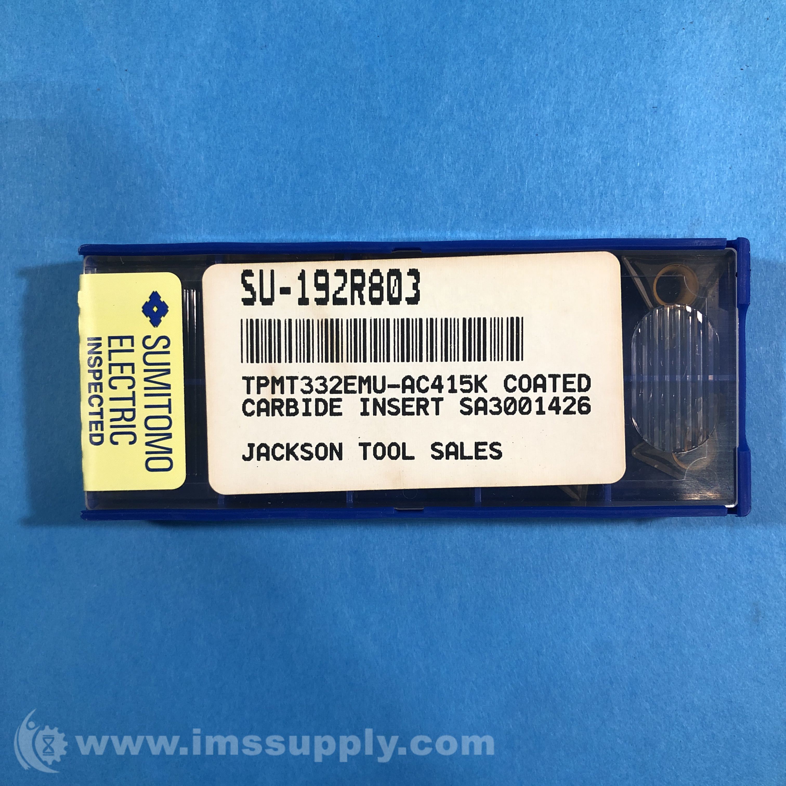 SUMITOMO ELECTRIC INDUSTRIES TPMT332EMU-AC415K Box of 10 Inserts - IMS ...