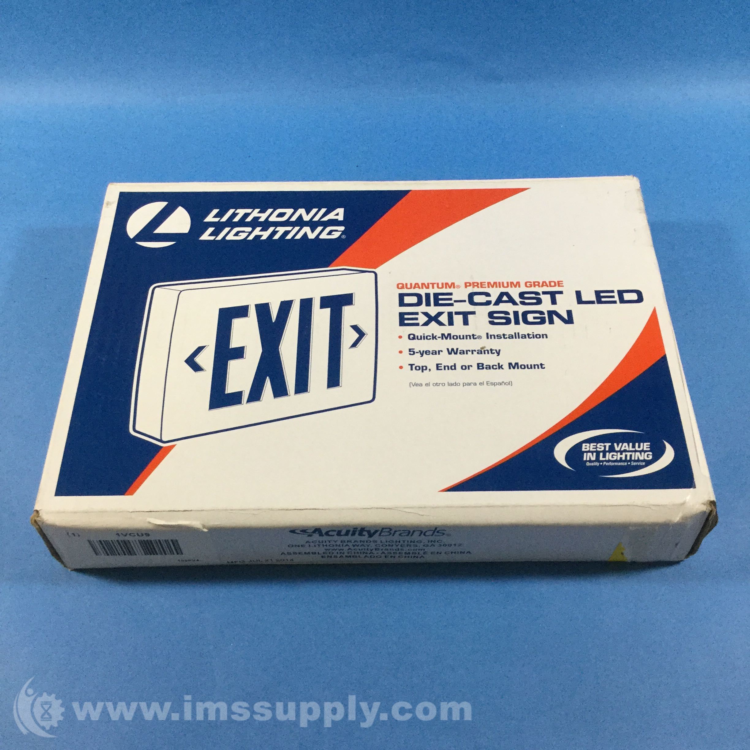 Lithonia Lighting LQC 1 G EL N Black/Brushed Face Die-cast LED - IMS Supply