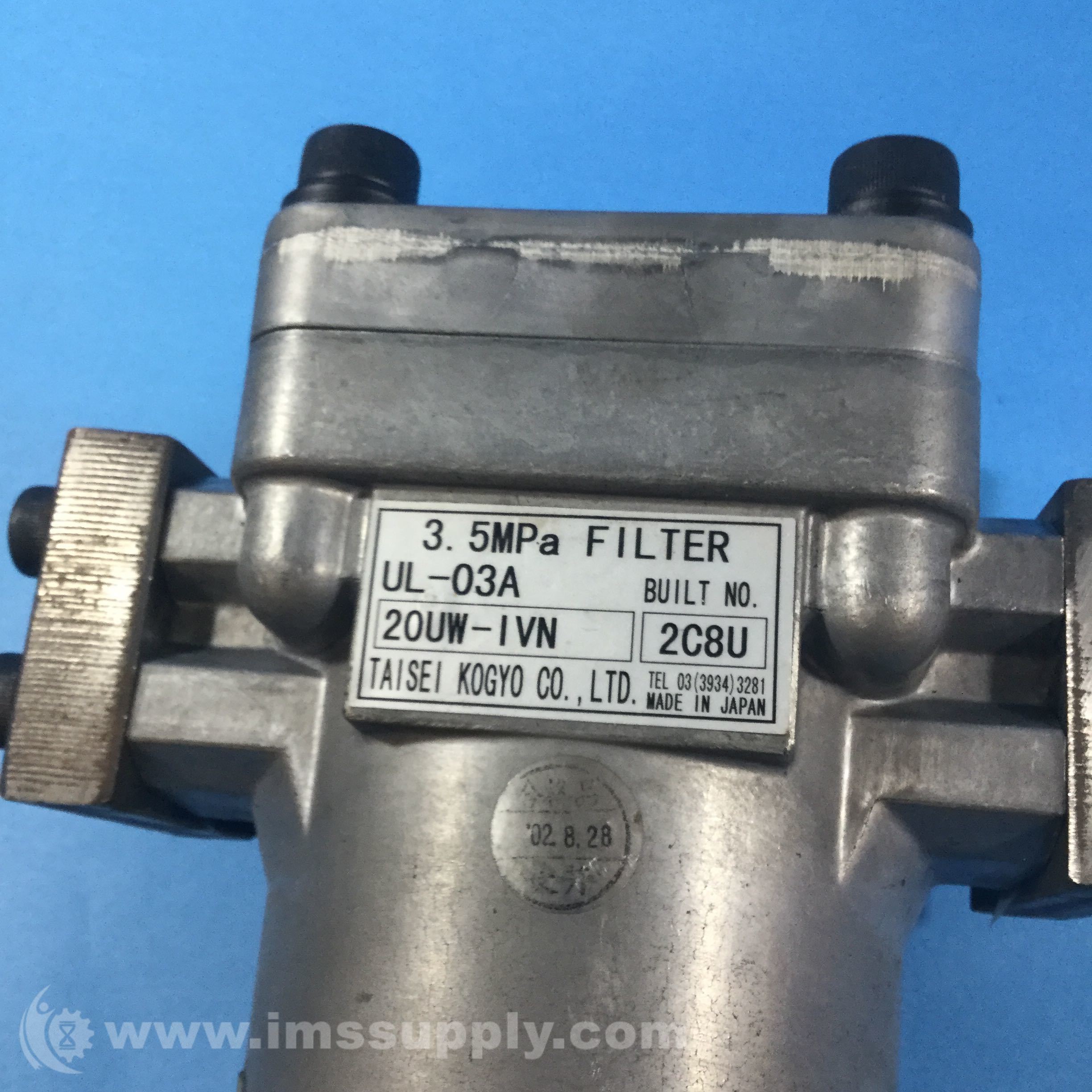Taisei Kogyo UL-03A-20UW-IVN Line Filter, 3.5 MPa - IMS Supply