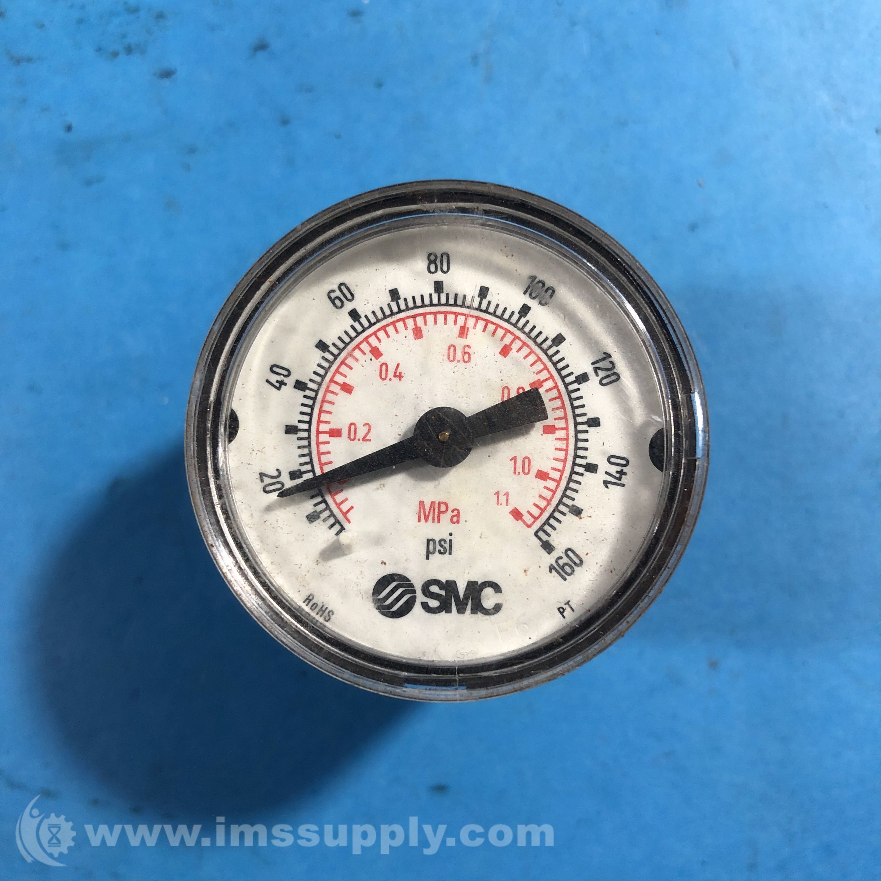 SMC 0-160 PSI Pressure Gauge - IMS Supply