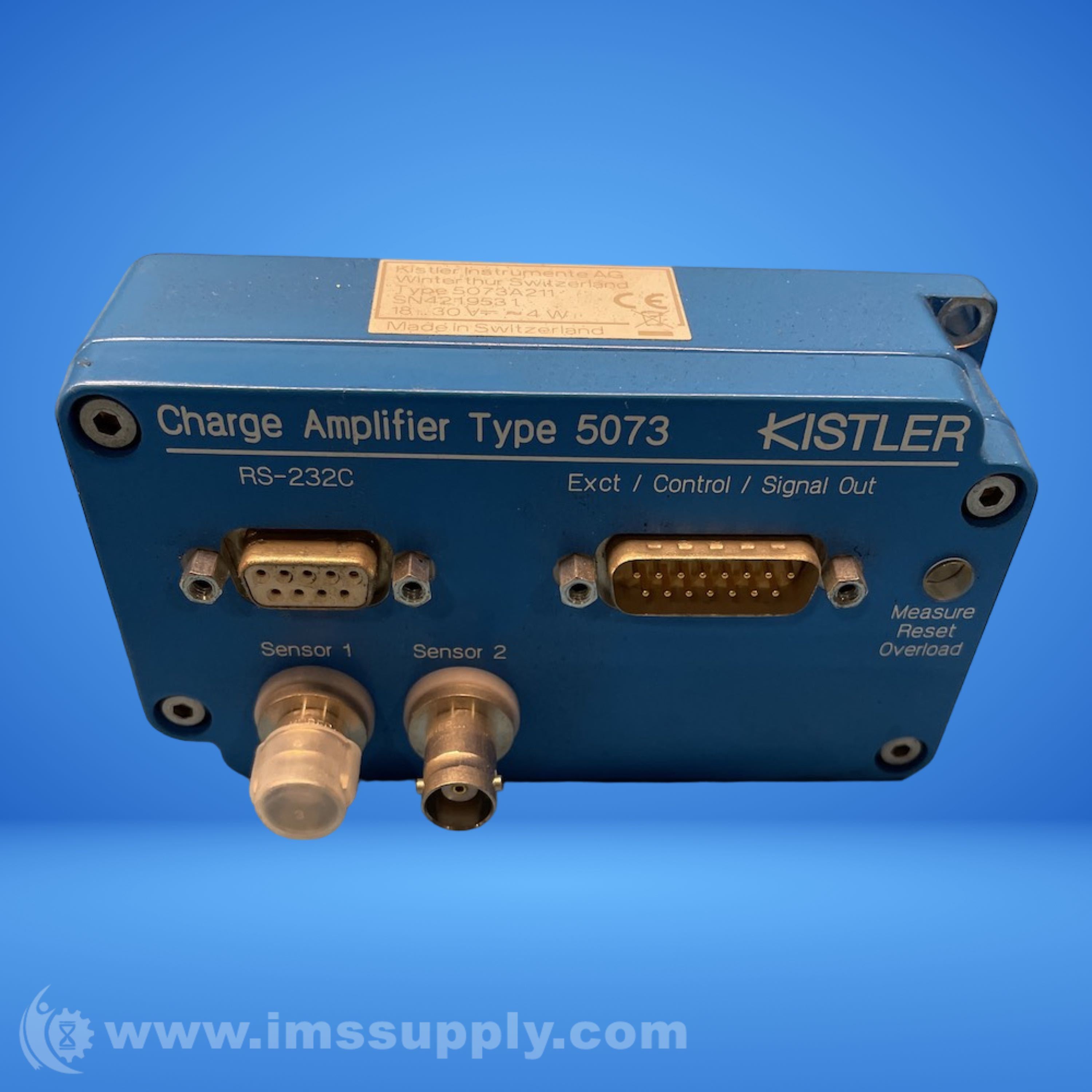 Kistler 5073A211 Charge Amplifier, Type 5073 - IMS Supply
