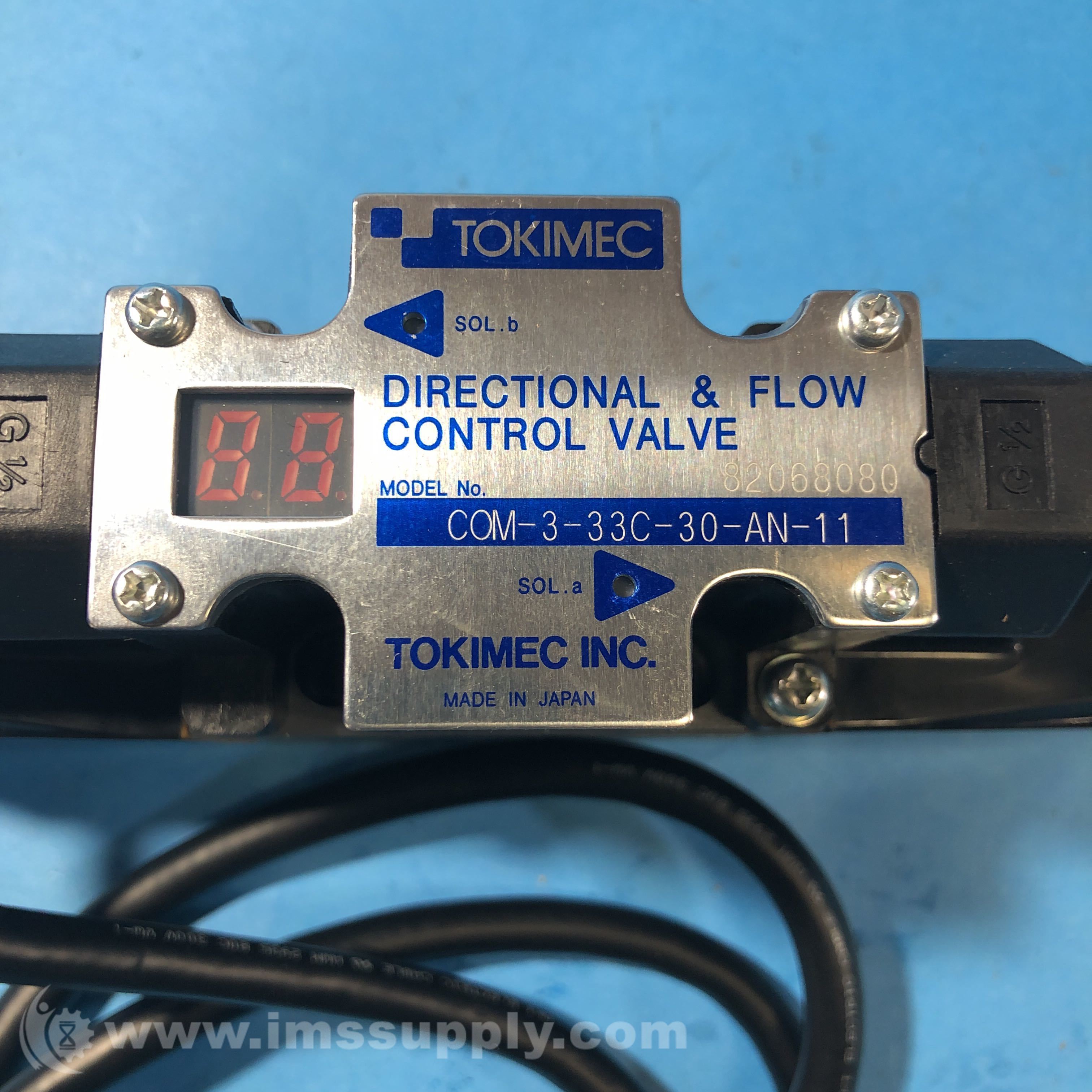 TOKIMEC COM-3-33C-30-AN-11 Directional and Flow Control Valve - IMS Supply