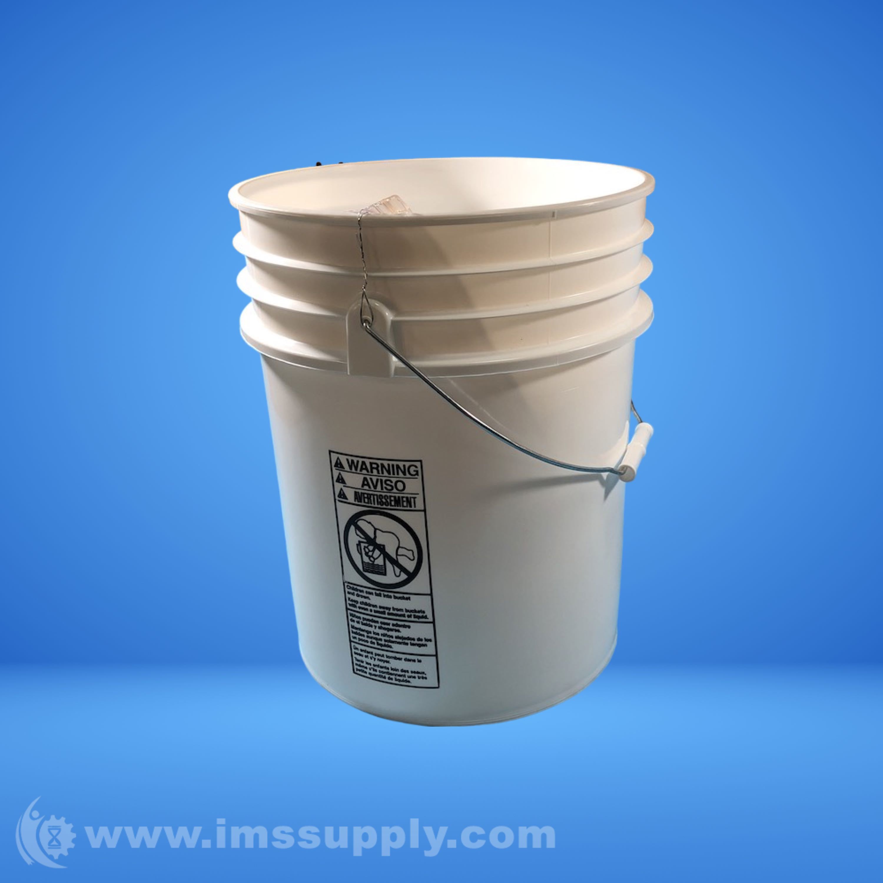 Letica Corporation P2035 White Plastic 5 Gallon Bucket IMS Supply