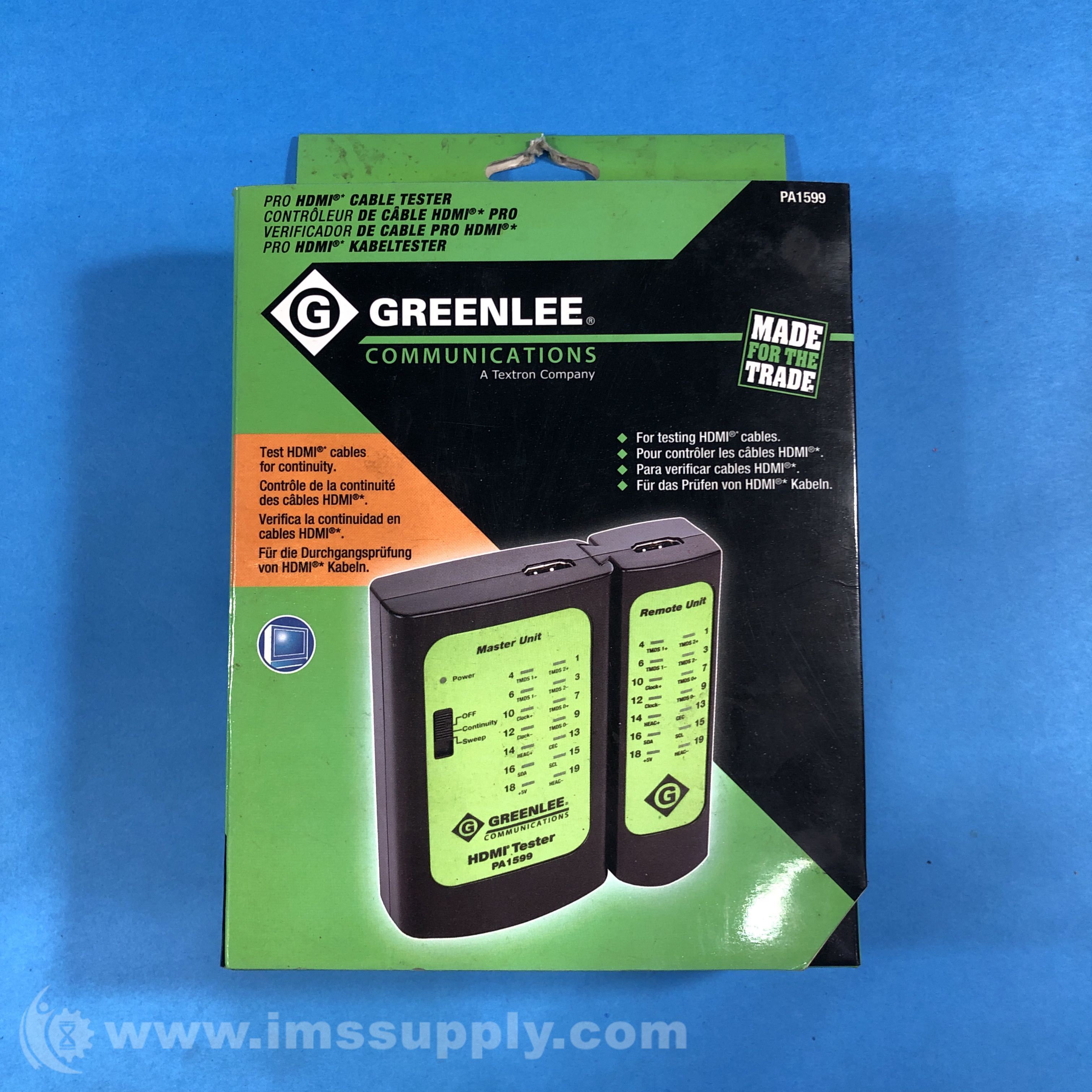 Greenlee Communications PA1599 Pro HDMI Cable Tester - IMS Supply