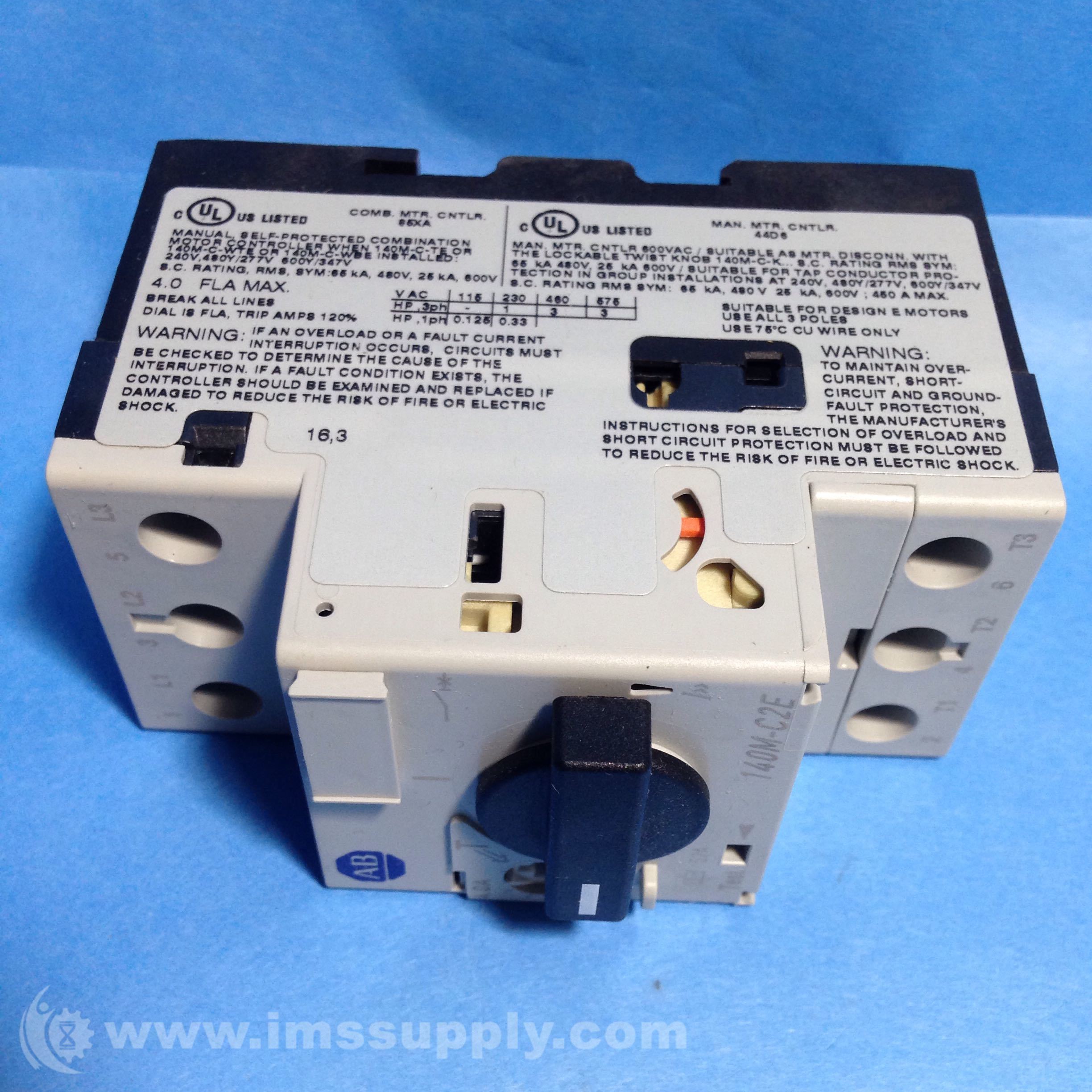 Allen Bradley 140M-C2E-B40 Series B Circuit Breaker - IMS Supply