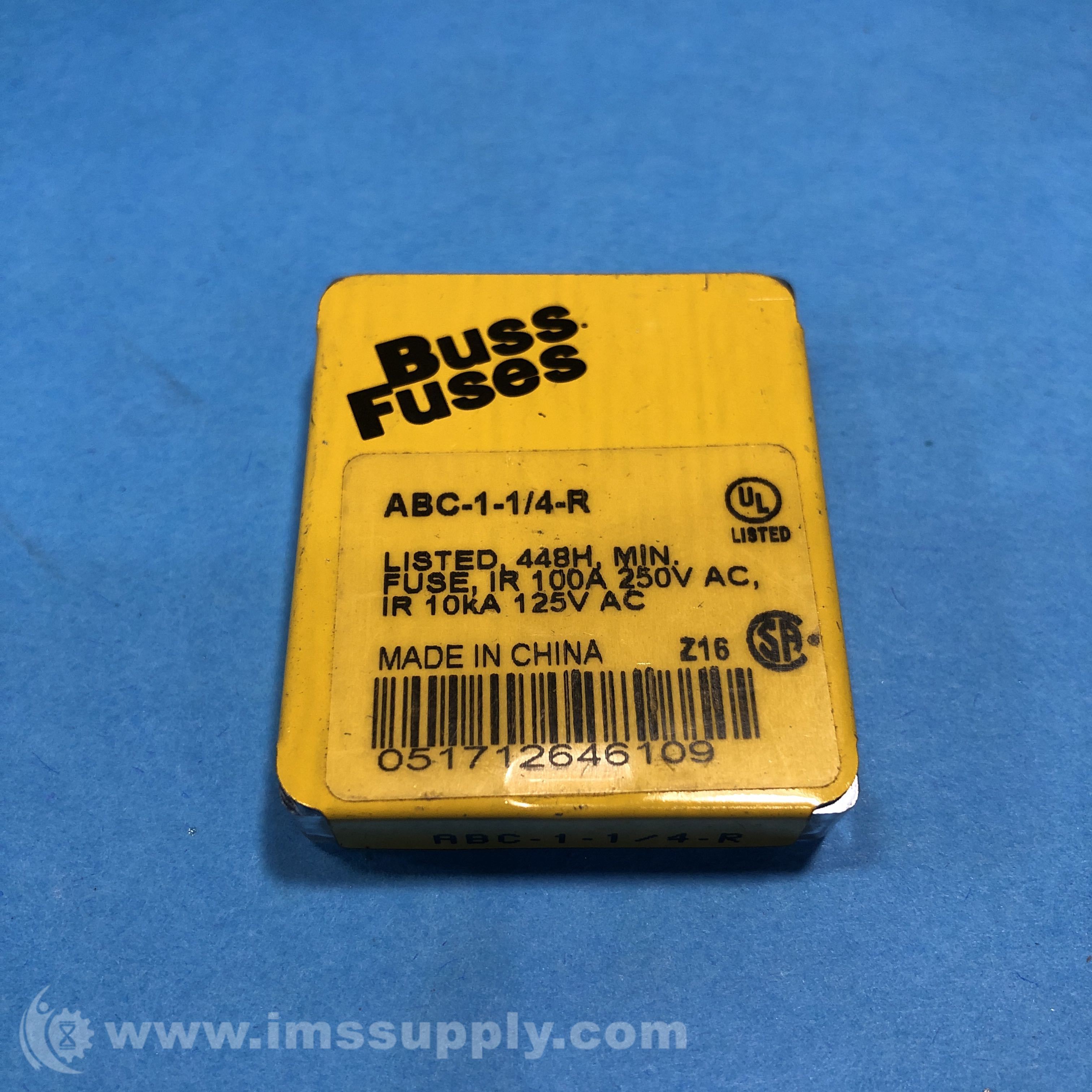Bussmann ABC-1-1/4-R Fuse Minature - IMS Supply