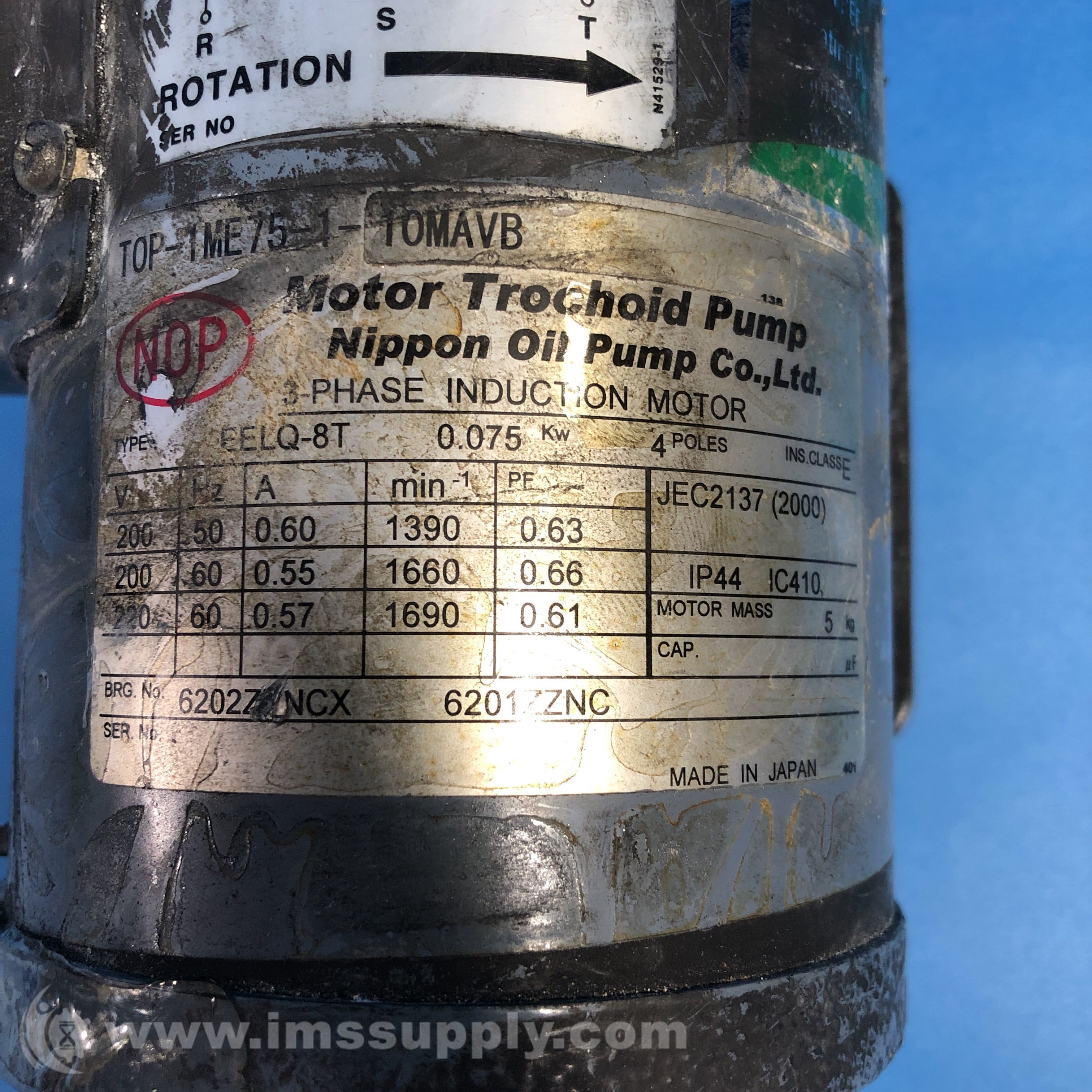Nippon TOP-1ME75-1-10MAVB Trochoid Pump - IMS Supply