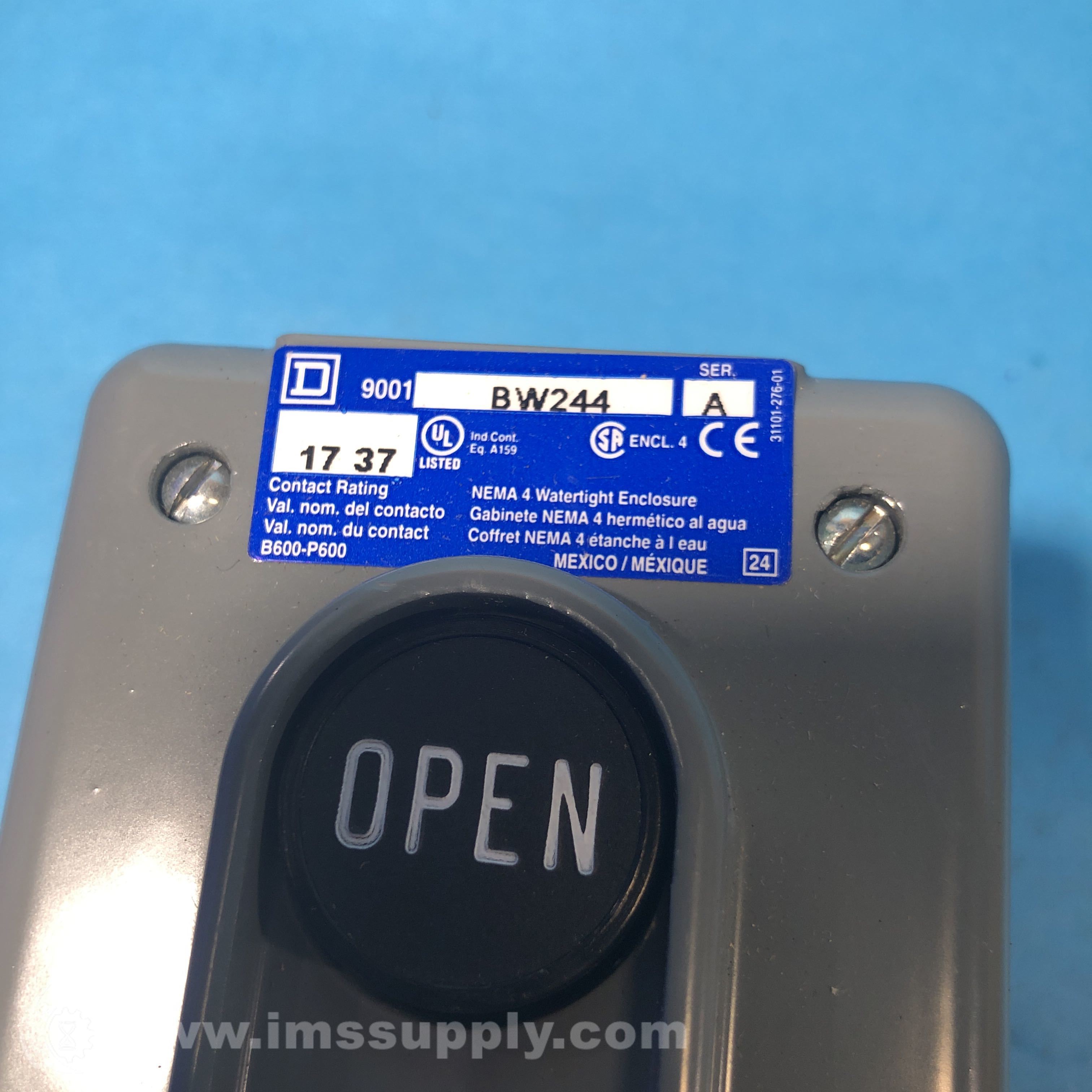 Square D 9001BW244 Control Station 600vac 5a - IMS Supply