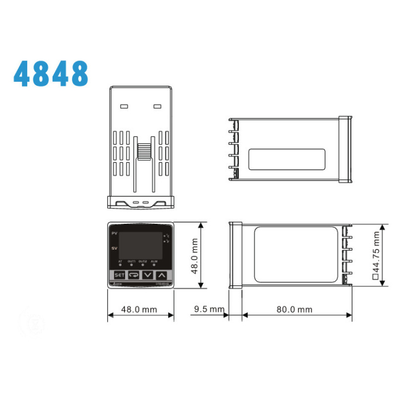 Delta Electronics DTB4848RR Temperature controller 1/16 DIN 5 AMP - IMS Supply