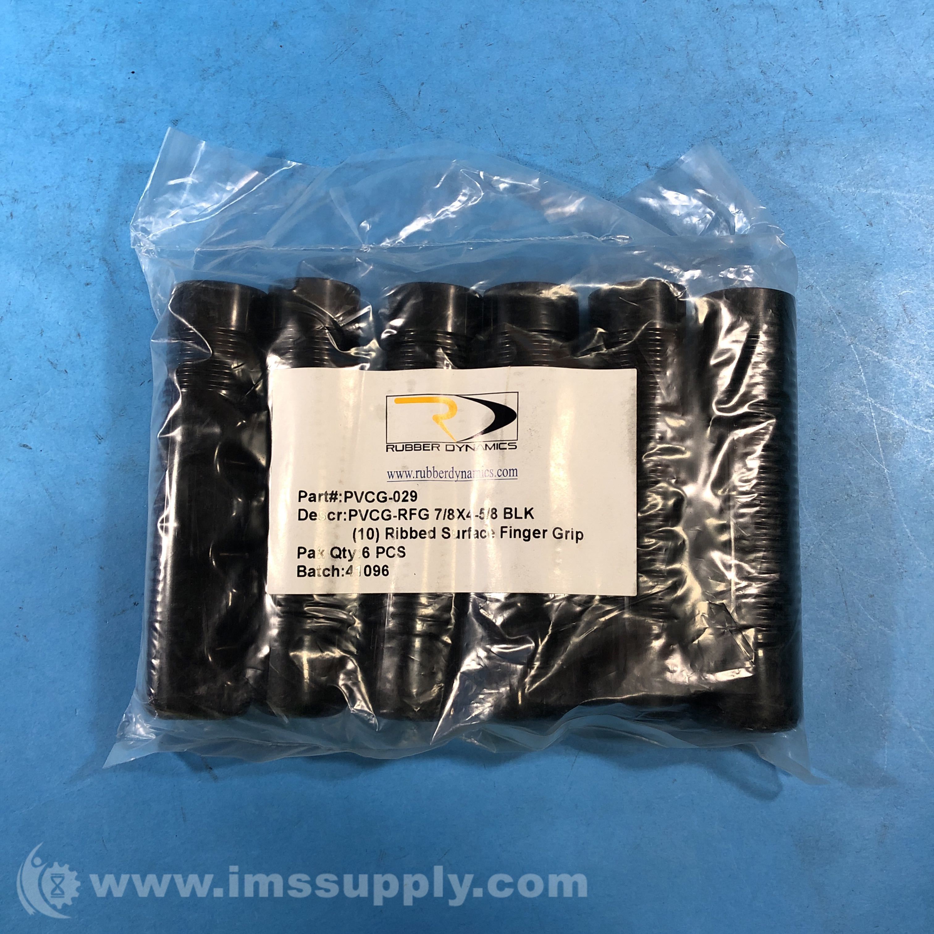 Rubber Dynamics PVCG-029 Pack of 6 Ribbed Surface Finger Grips - IMS Supply