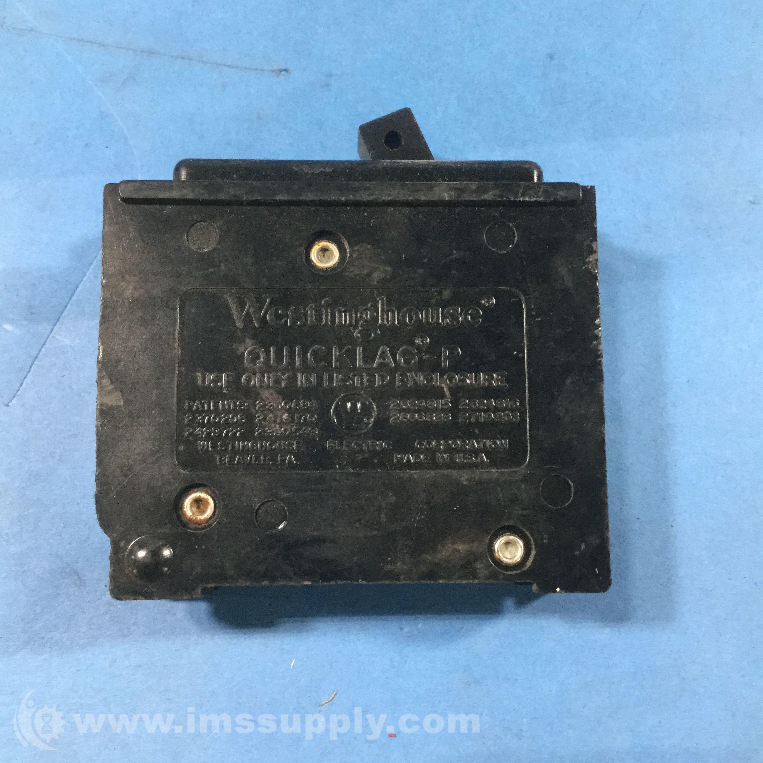 Westinghouse QUICKLAG-P Circuit Breaker, 20 Amp, 1 Pole - IMS Supply