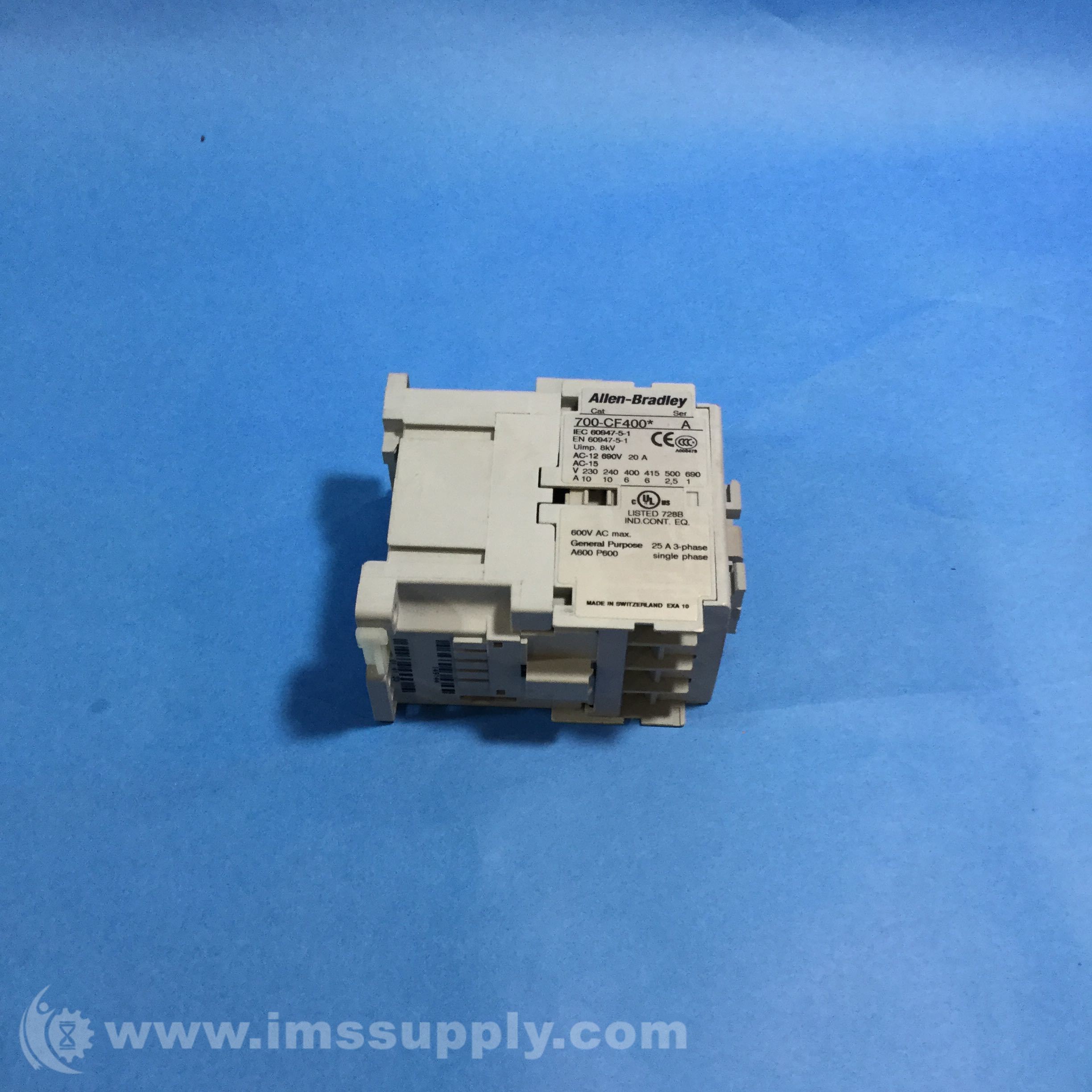 Allen Bradley 700-CF400 MCS-CF Control Relay, 4 N.O., 240 Volt, 6 - IMS ...