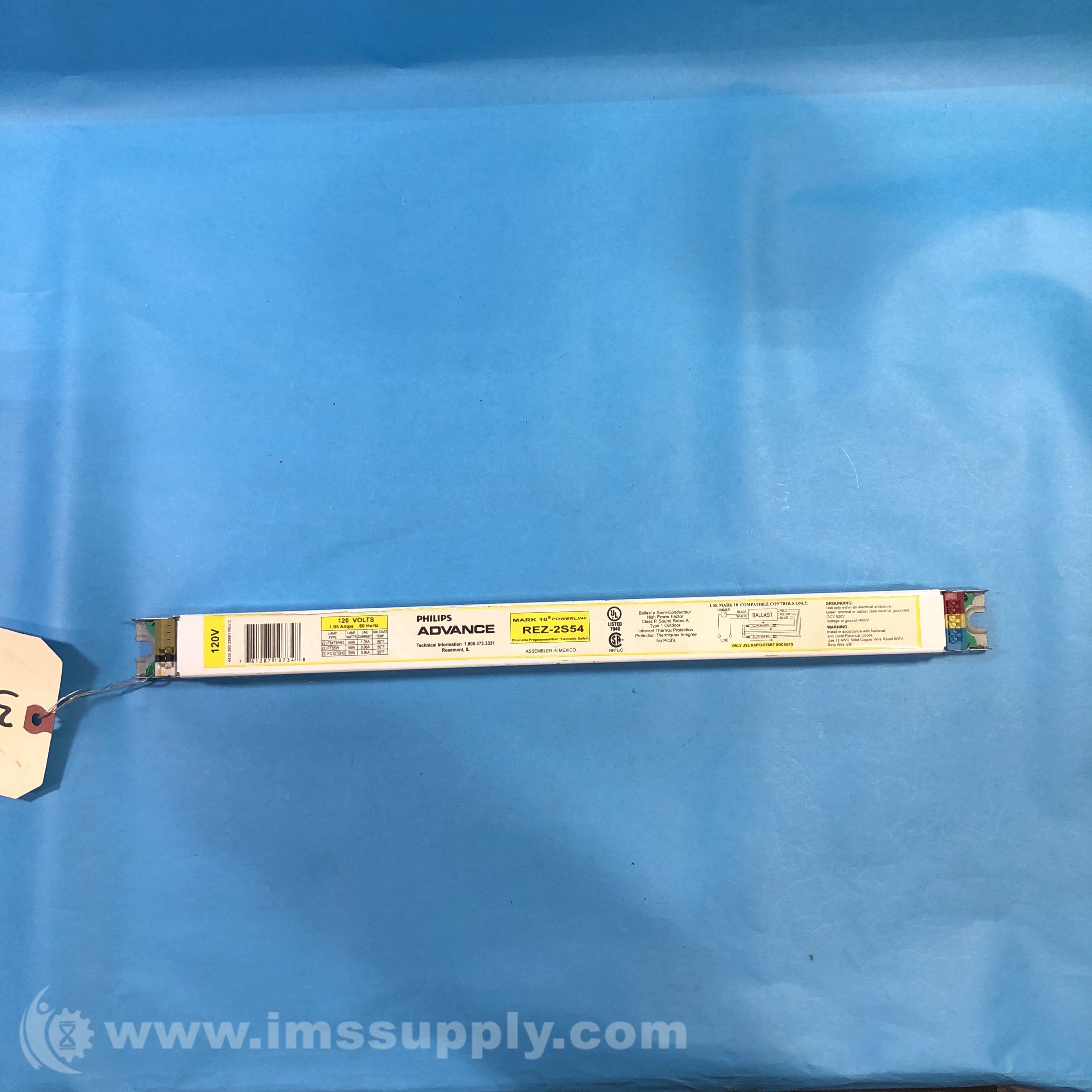 Advance REZ-2S54 Dimmable Programmed-Start Electronic Ballast - IMS Supply