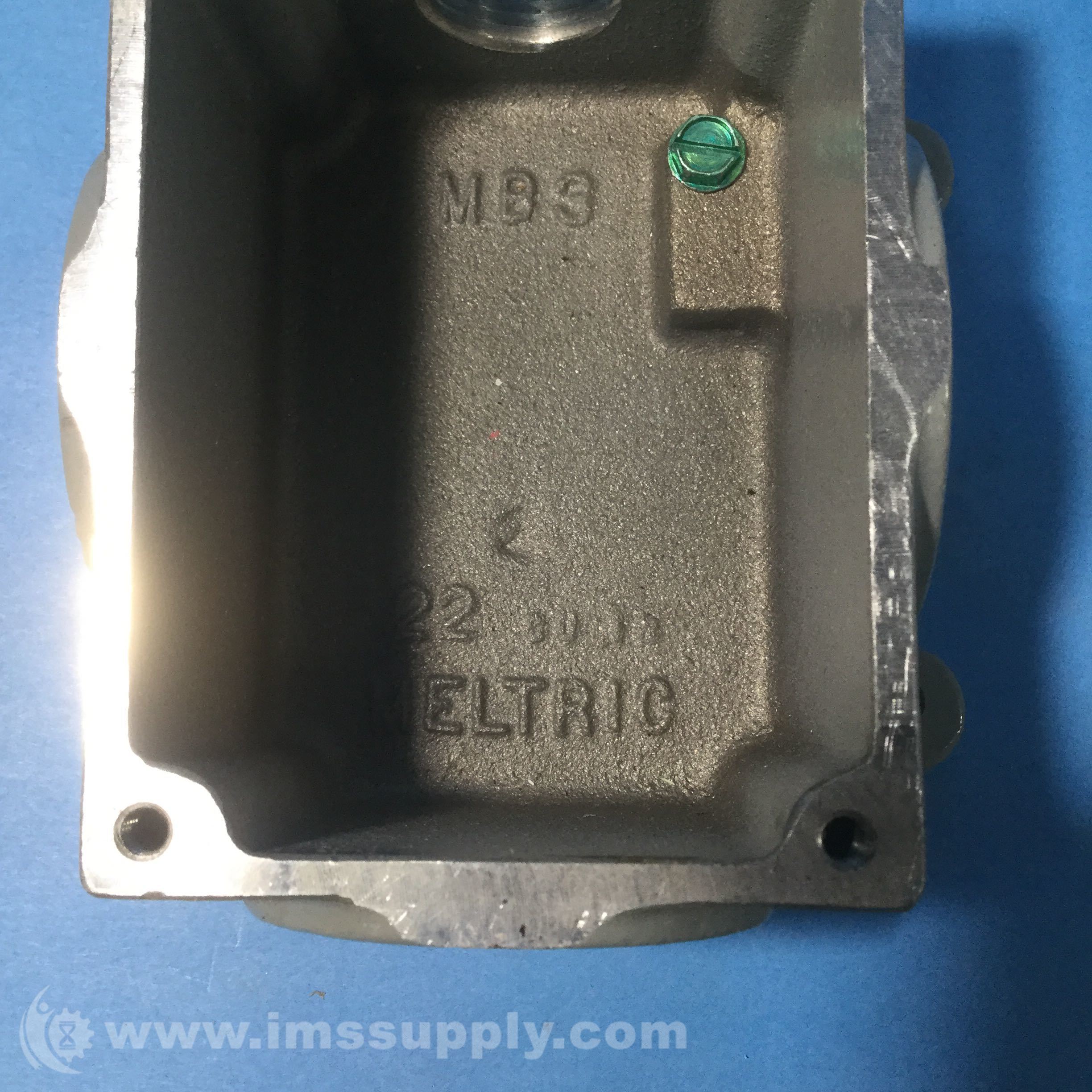 Meltric MB3 Junction Box, 22 mm, Cast Aluminum - IMS Supply