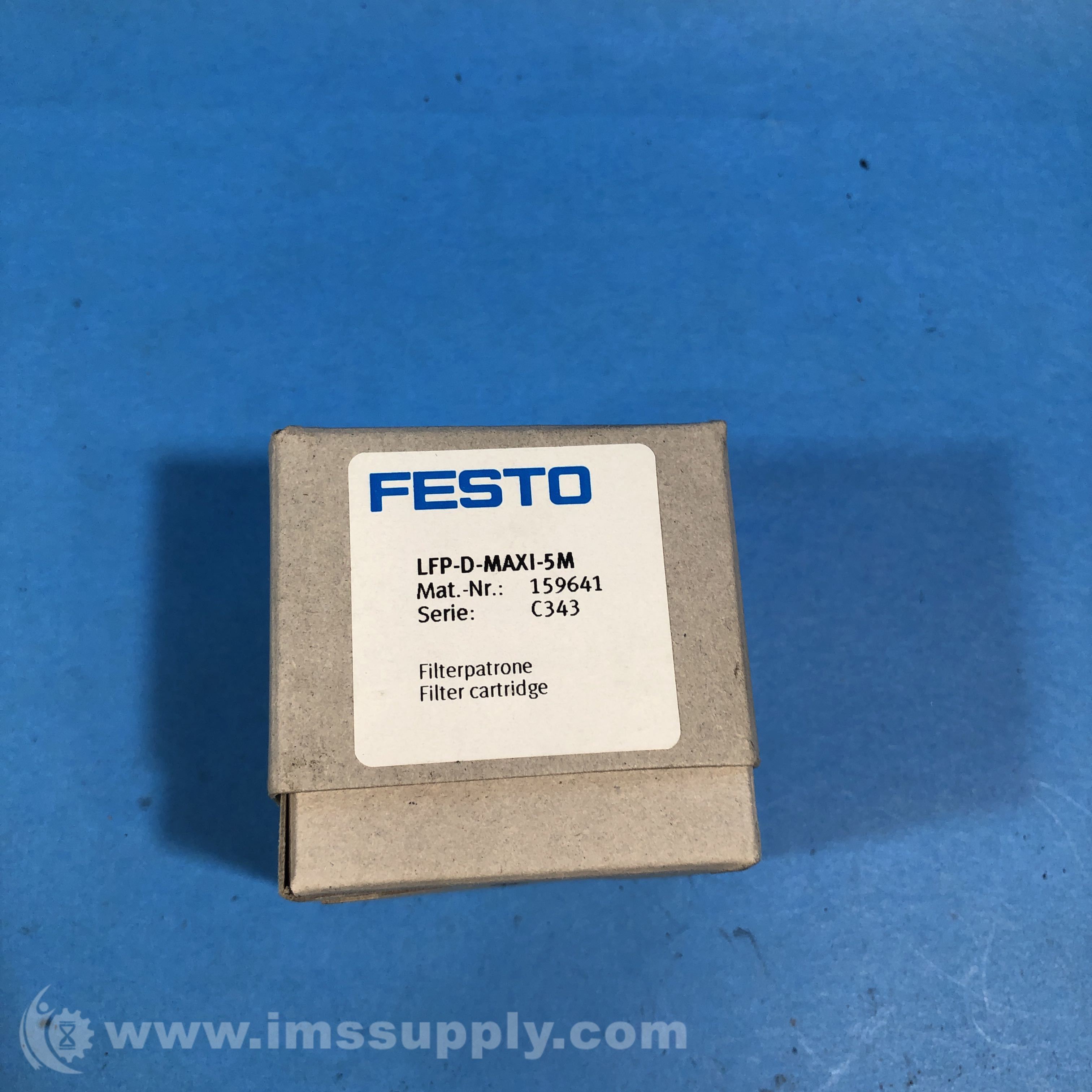 Festo LFP-D-MAXI-5M Replacement Filter Element, SZ Maxi Series - IMS Supply