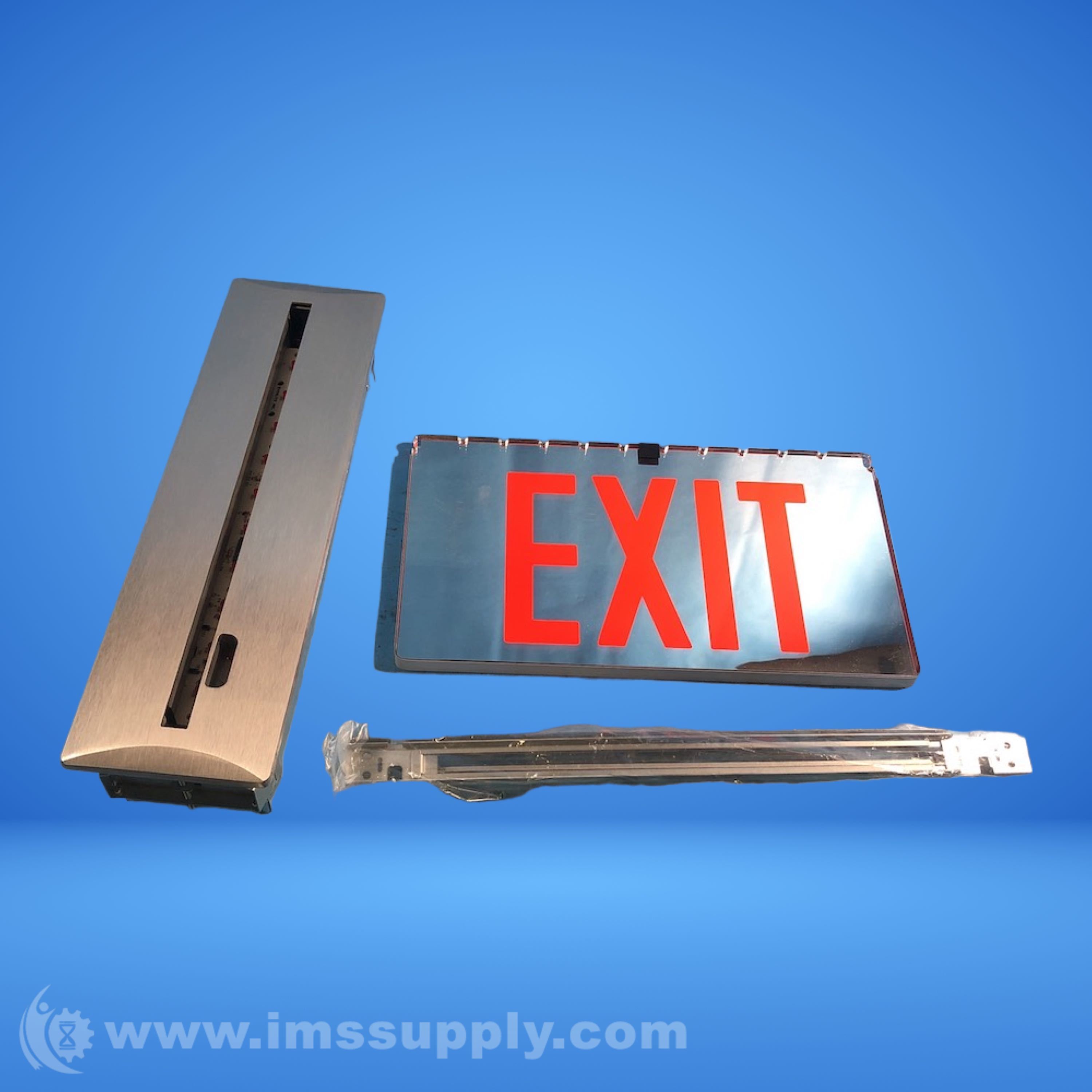 Isolite Recessed Edge-Lit Exit Sign, Red - IMS Supply