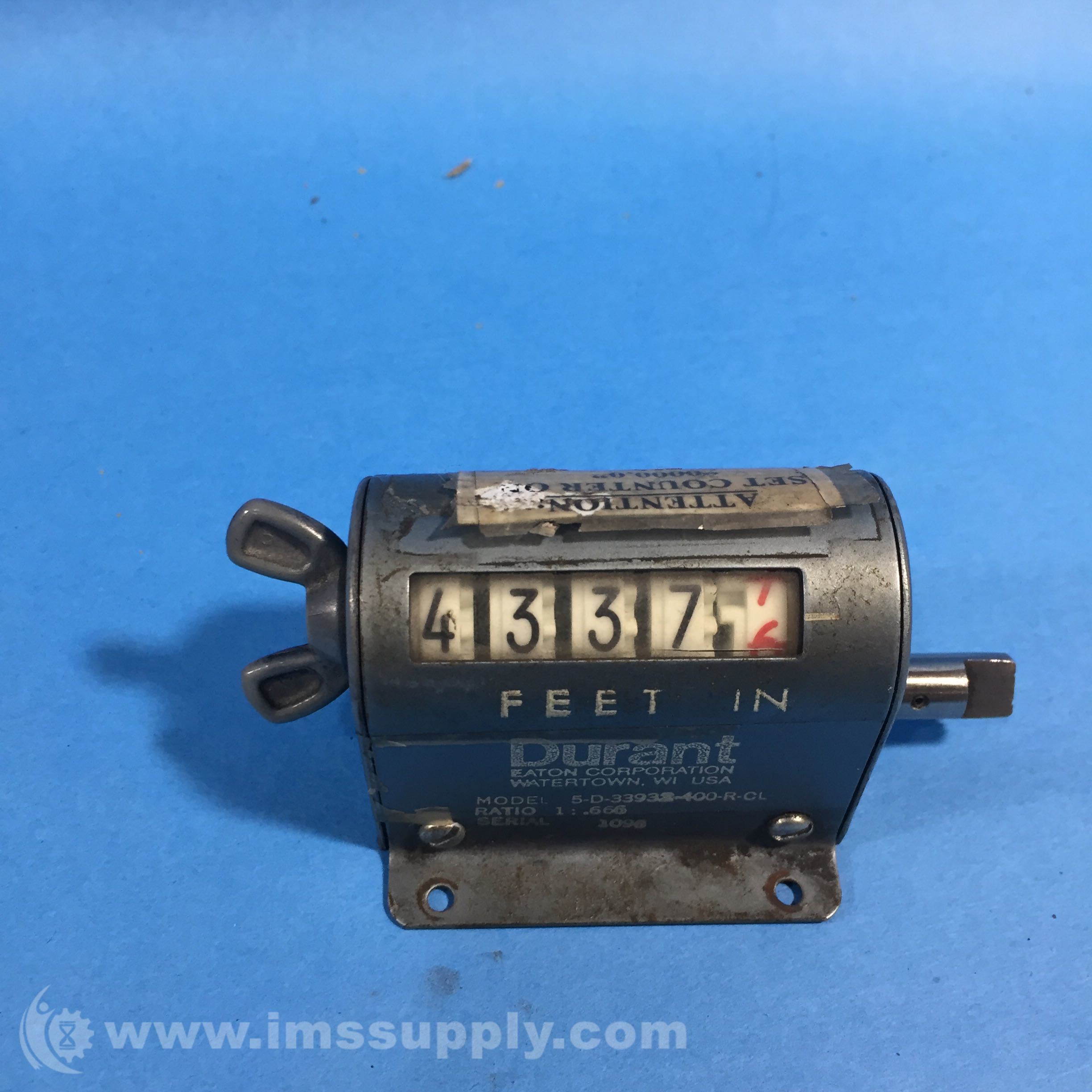 Durant 5-D-33932-400-R-CL Mechanical Counter - IMS Supply