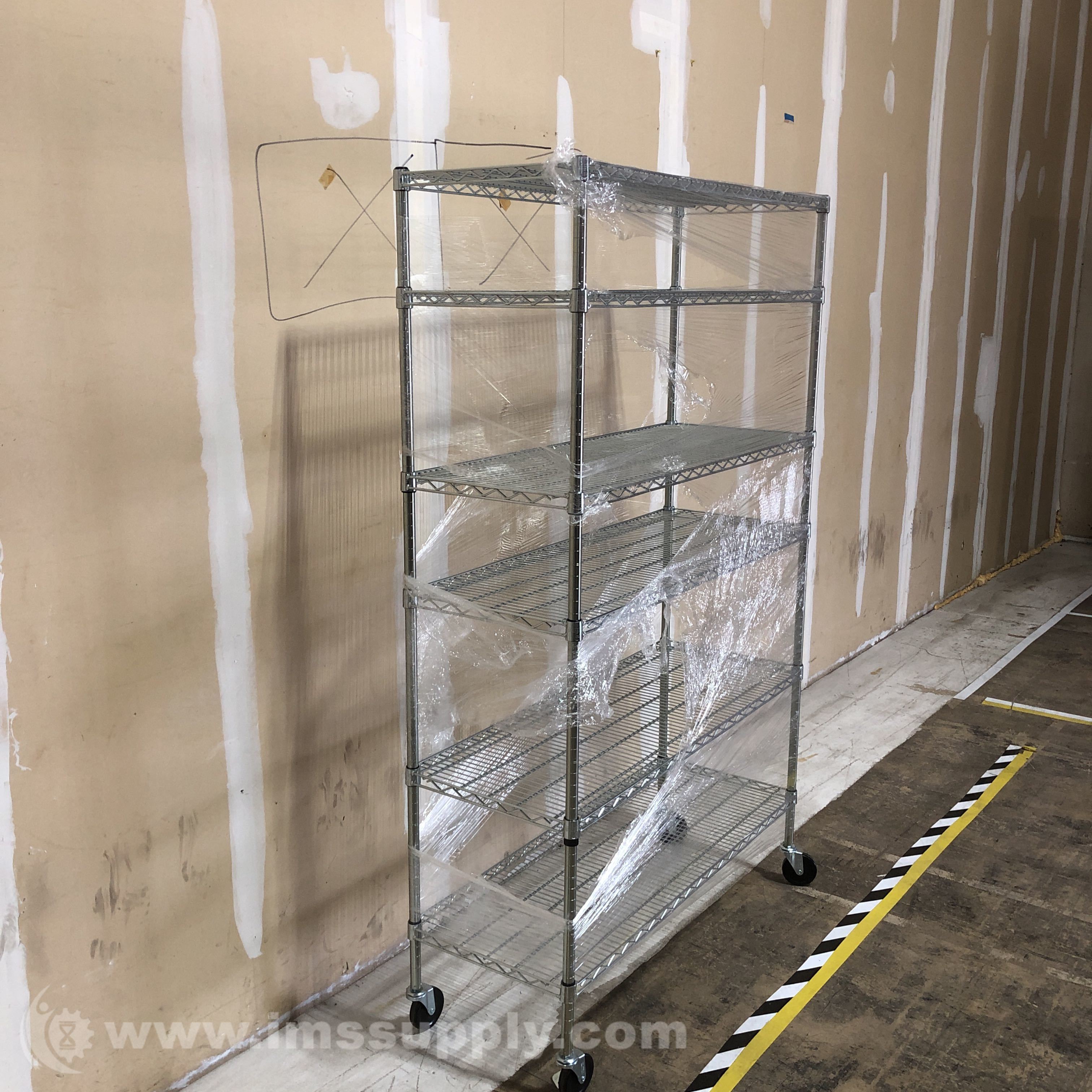 Trinity Industrial Corporation 6 Tier Rolling Wire Shelving Unit - IMS ...