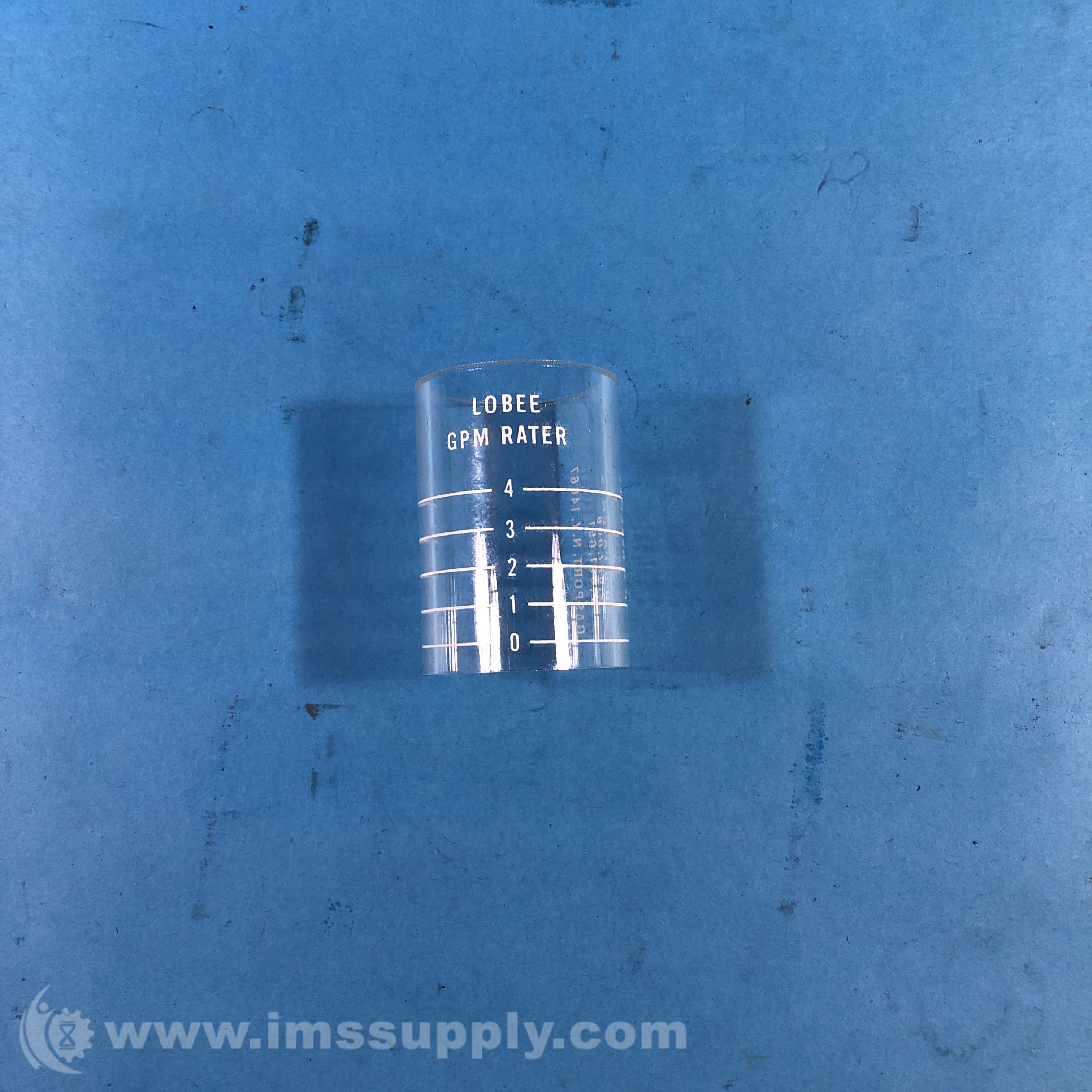 Lobee Pump and Machinery GPM Rater Indicator Tube, 0-4 GPM - IMS Supply