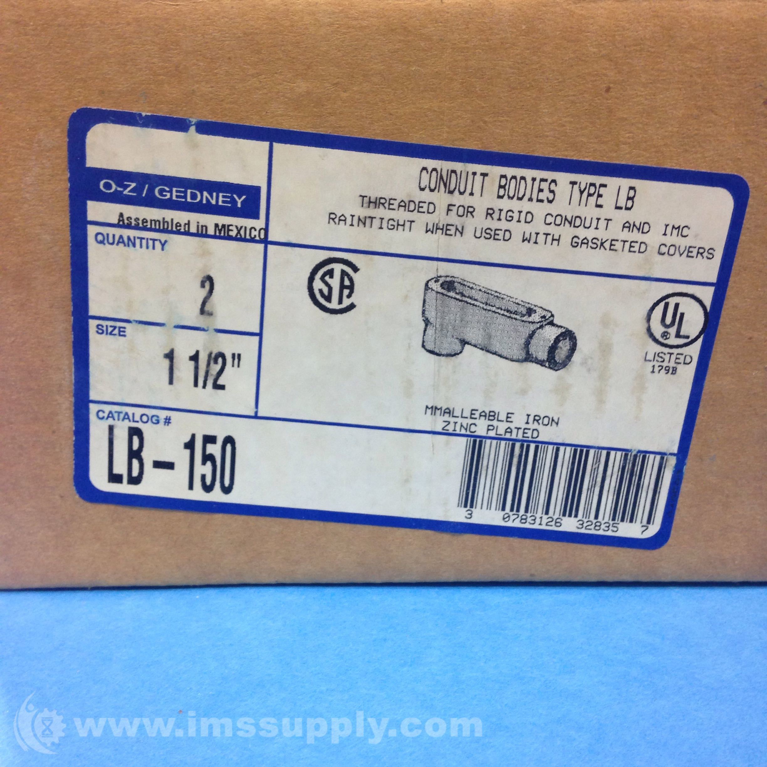 Egs LB-150 Conduit Body, Type: LB, Size: 1-1/2 Inch - IMS Supply