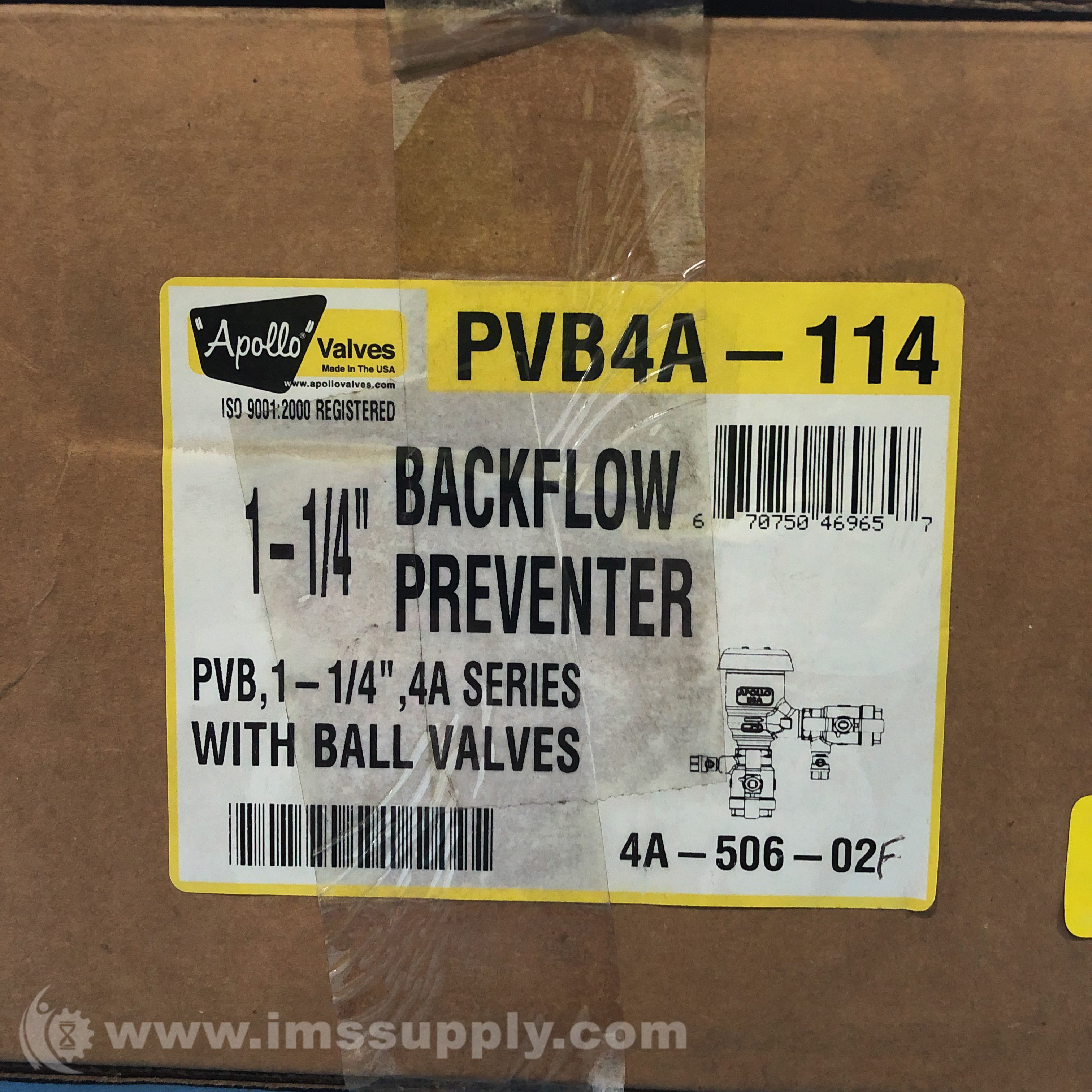 Apollo PVB4A-114 1 1/4 PVB4A SeriesPressure Vacuum Breaker - IMS Supply