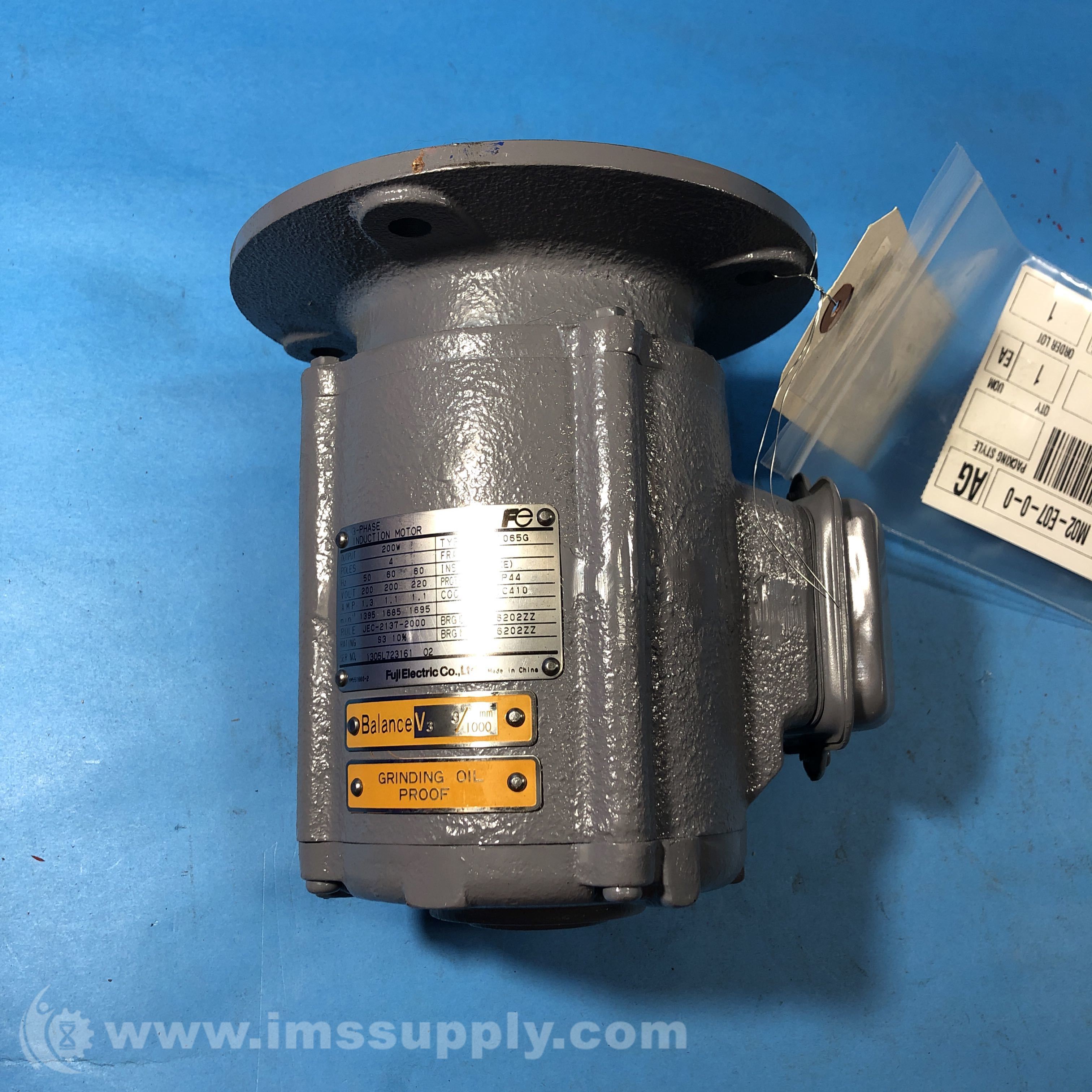 Fuji Electric Co MLP1065G 3 Phase Induction Motor - IMS Supply