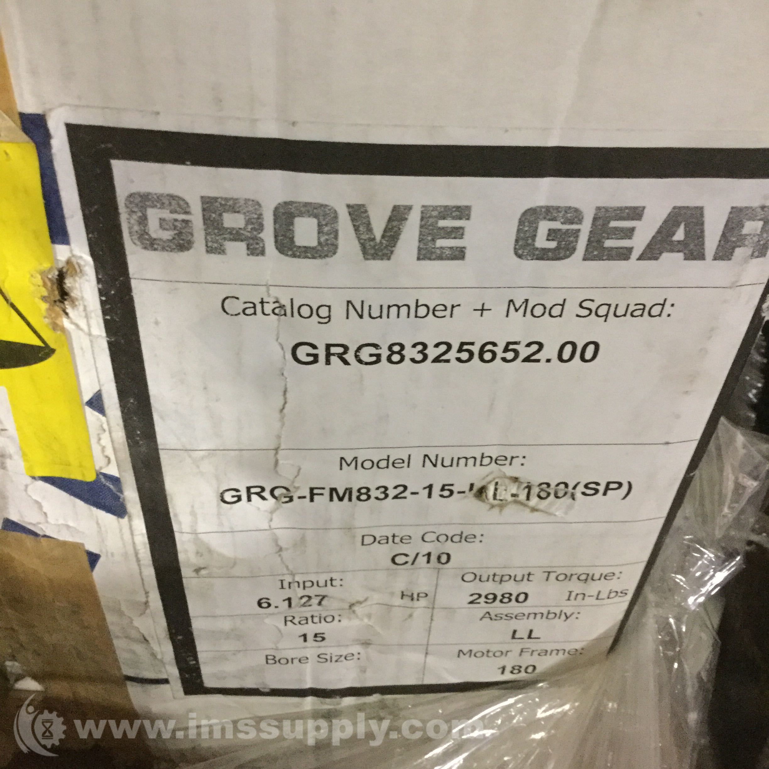 Grove Gear GRG-FM832-15-LL-180(sp) Gear Box - IMS Supply