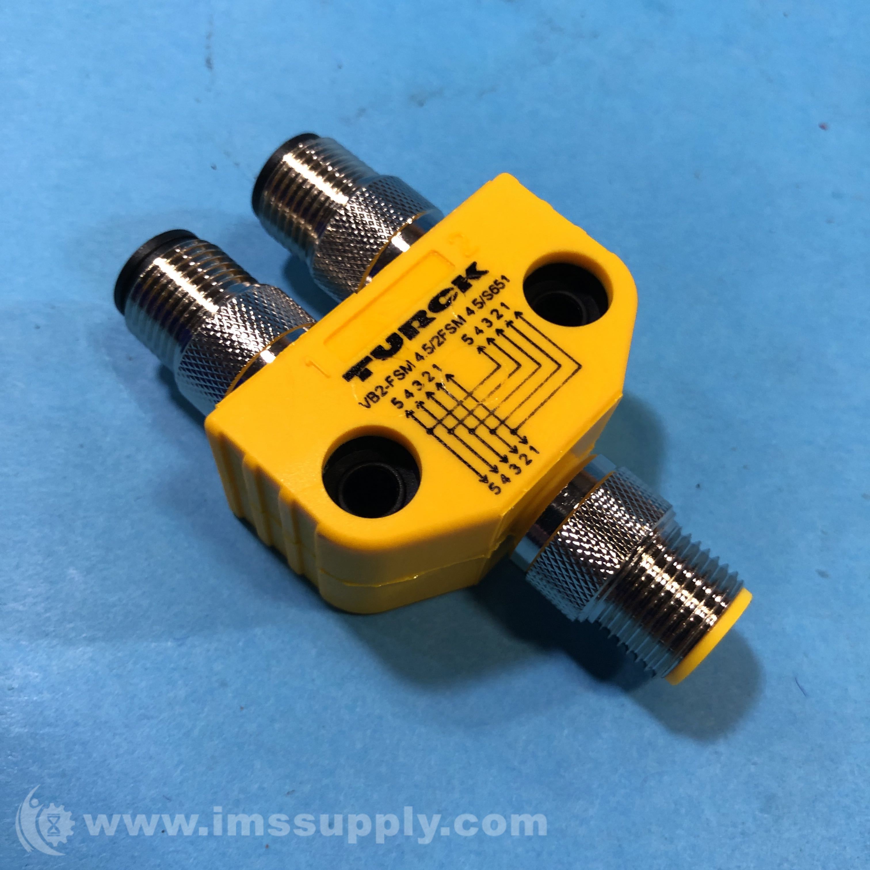 Turck VB2-FSM 4.5/2FSM 4.5/S651 Y Splitter, M12 Female - IMS Supply